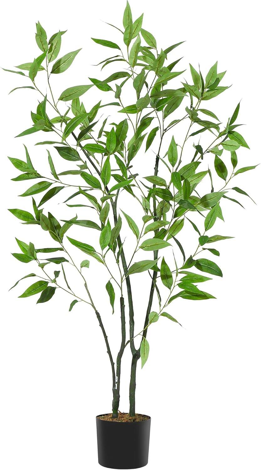 Homhougo Artificial Eucalyptus Tree, 6FT Decorative Artificial Plants ...