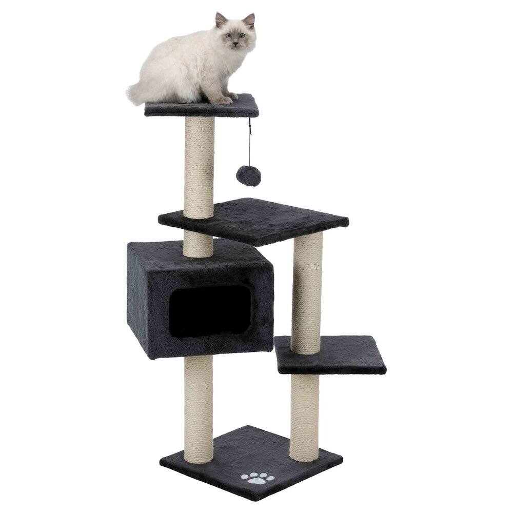 TRIXIE Palamos Plush & Sisal 4 Level Cat Tree with Scratching Posts ...