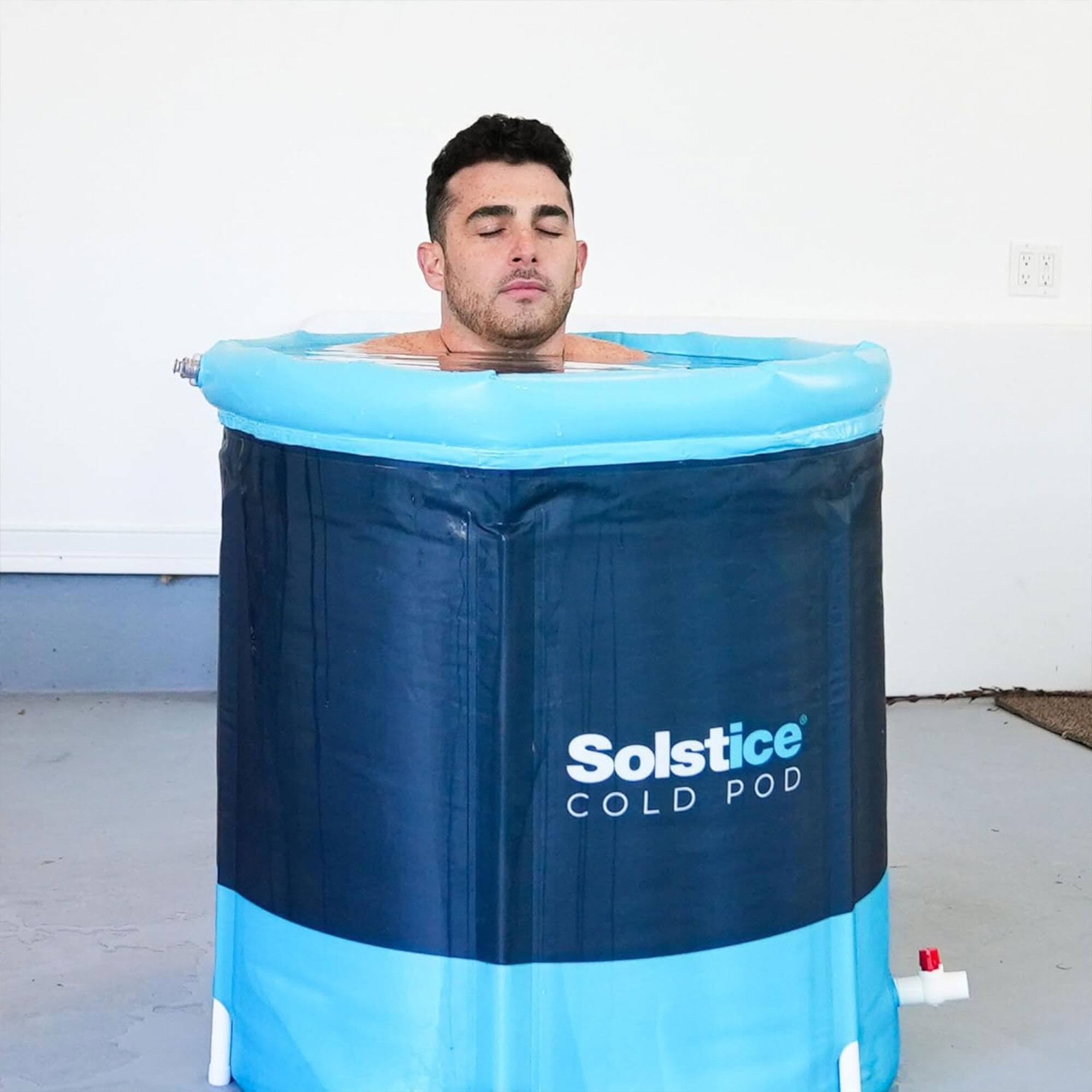 Solstice Cold Pod Plunge 84.5 Gallon Ice Bath Tub with Large Lid and ...