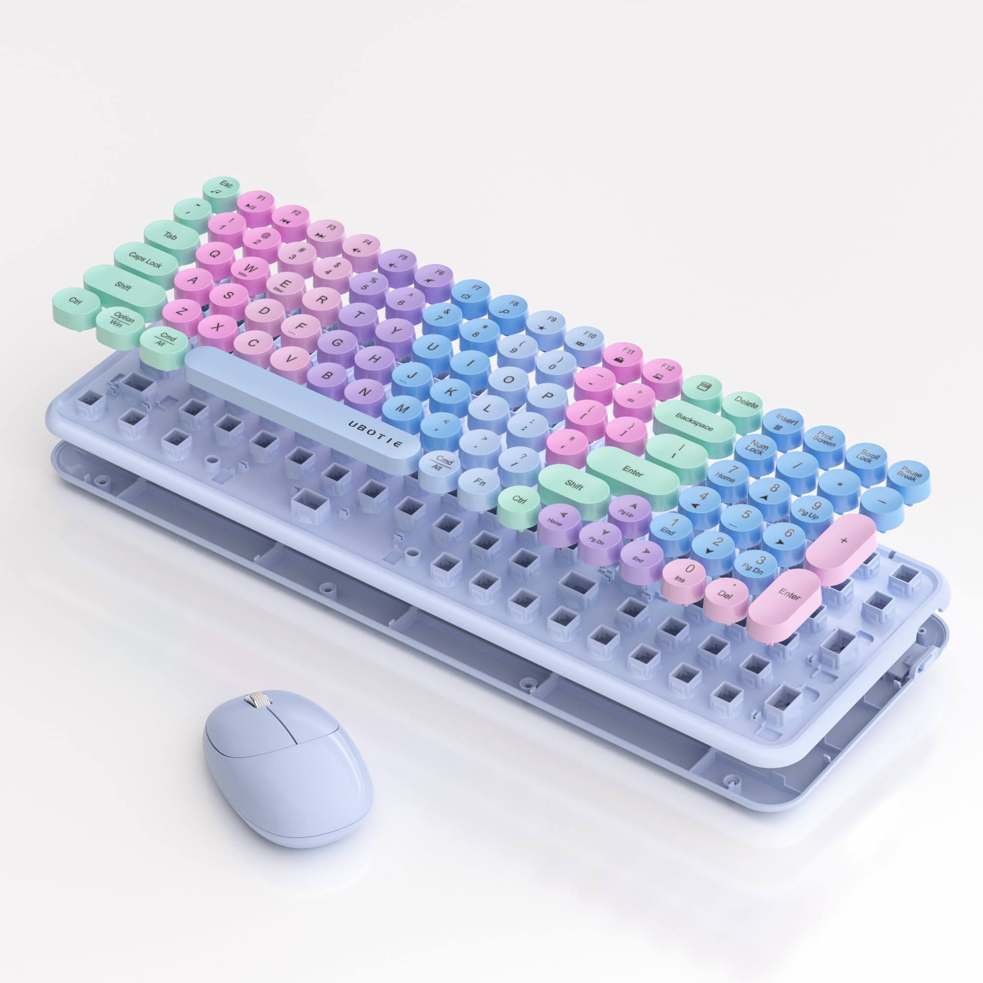 Pacoar Cade Wireless Keyboards And Mouse Combos Colorful Gradient ...