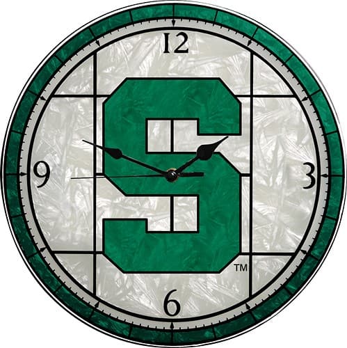 Best Buy: Memory Company Michigan State Glass Clock COL-MSU-274