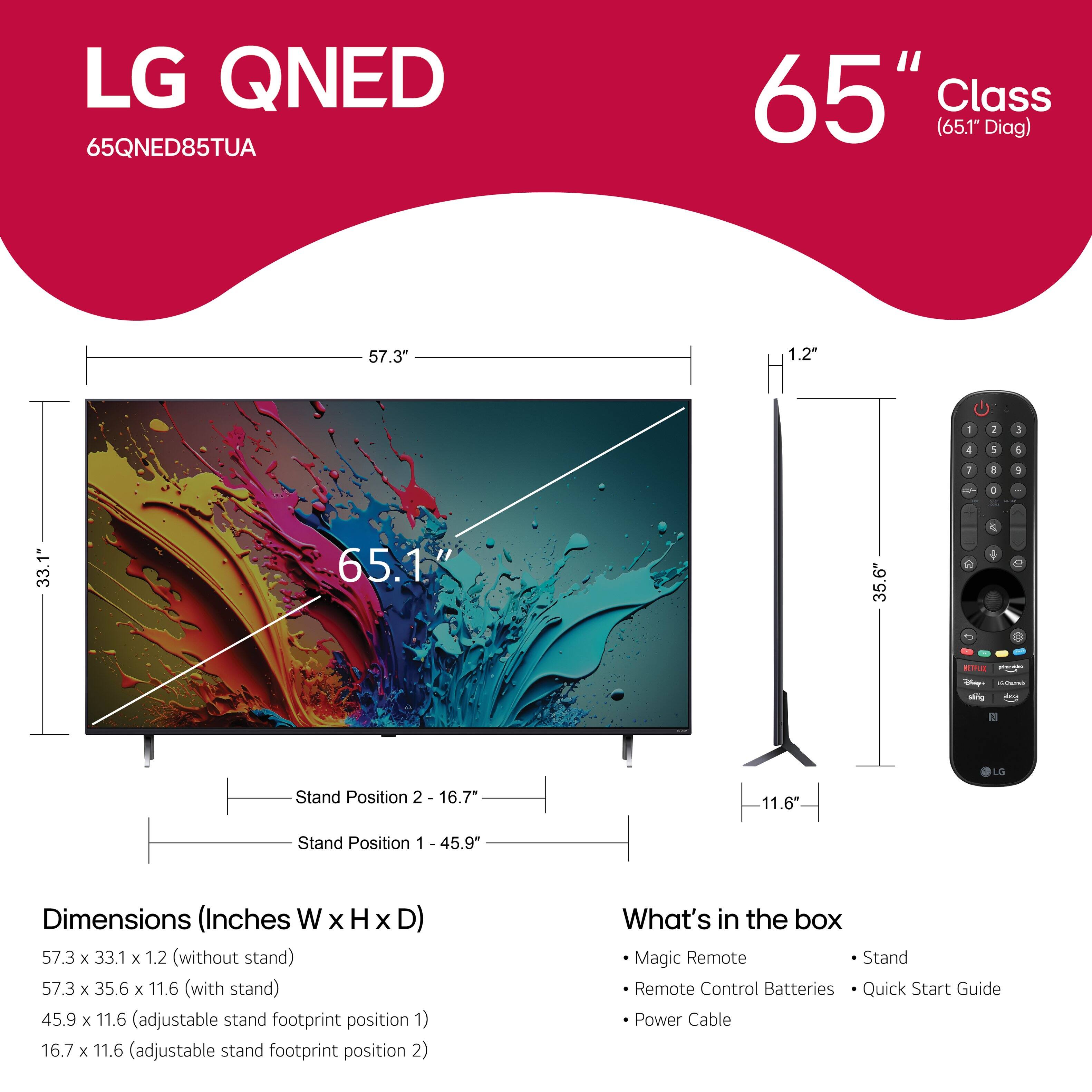 LG 65" Class 85 Series QNED 4K UHD Smart webOS TV (2024) 65QNED85TUA - Best Buy
