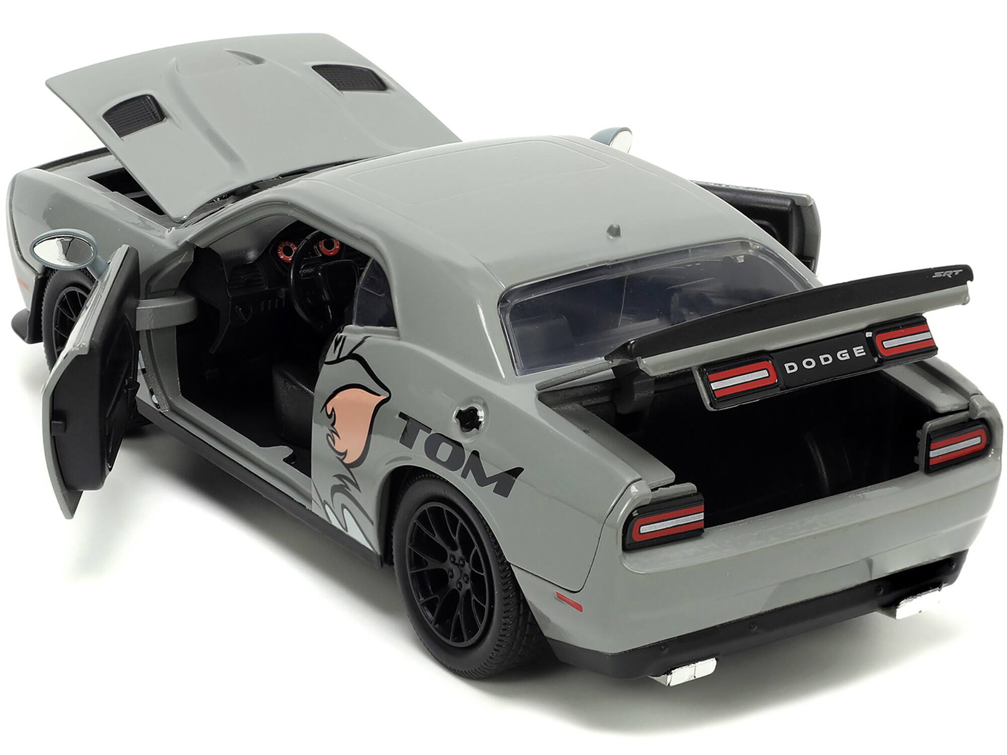 Jada 2015 Dodge Challenger Hellcat with Tom Graphics and Jerry Figure ...