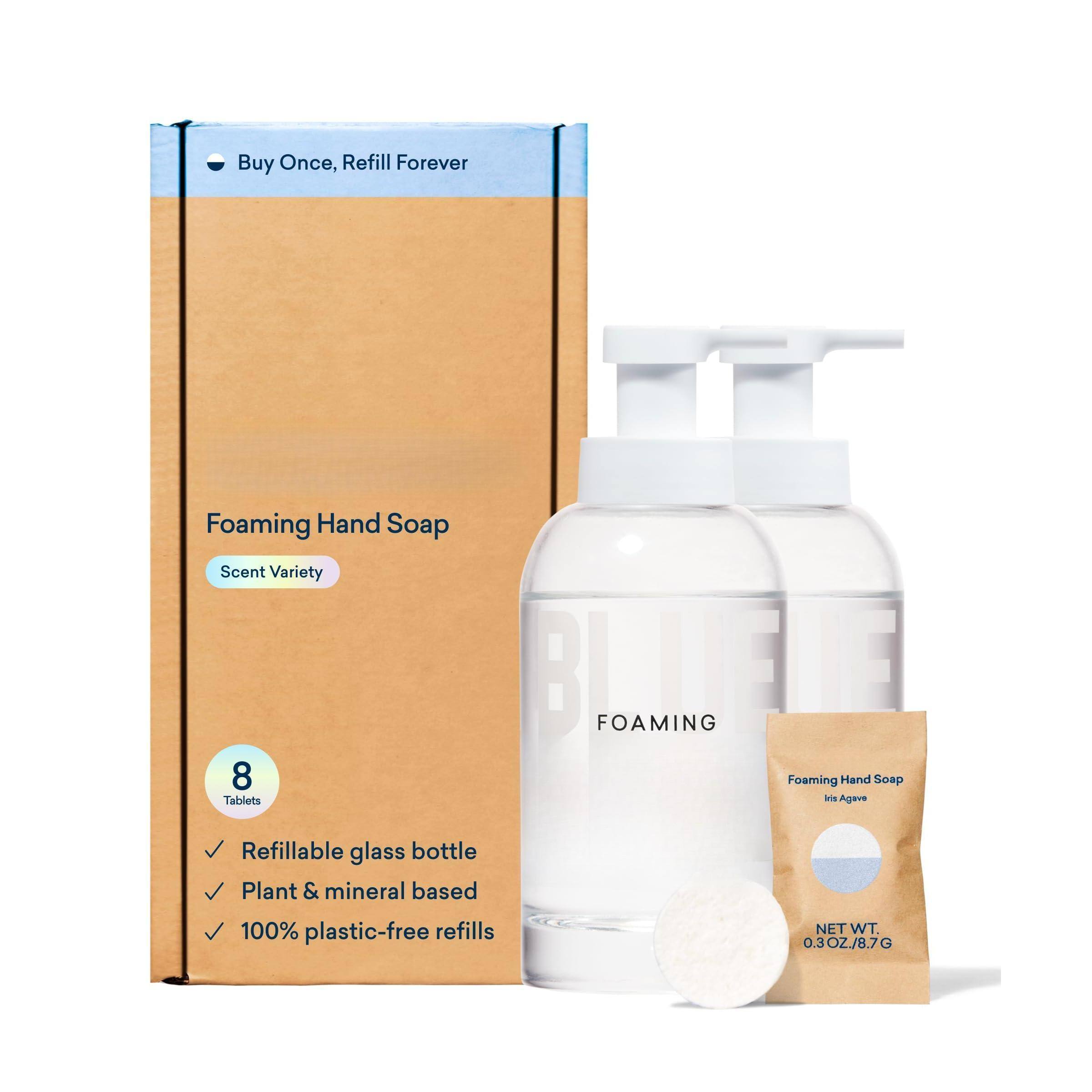 Dapper Styles Hand Soap Duo 2 Refillable Glass Foaming Dispensers With ...