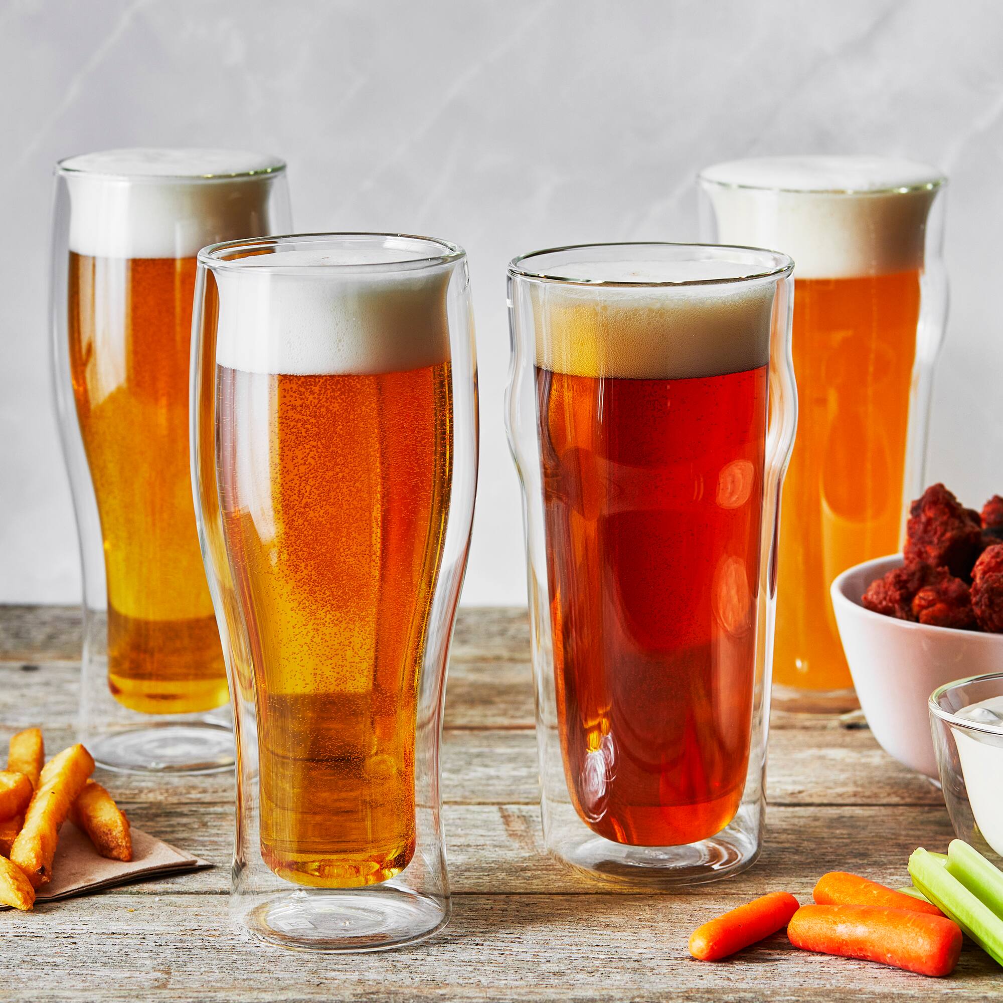 ZWILLING Sorrento 2 pc Double Wall Pint Beer Glass Set Clear 39500-314 ...