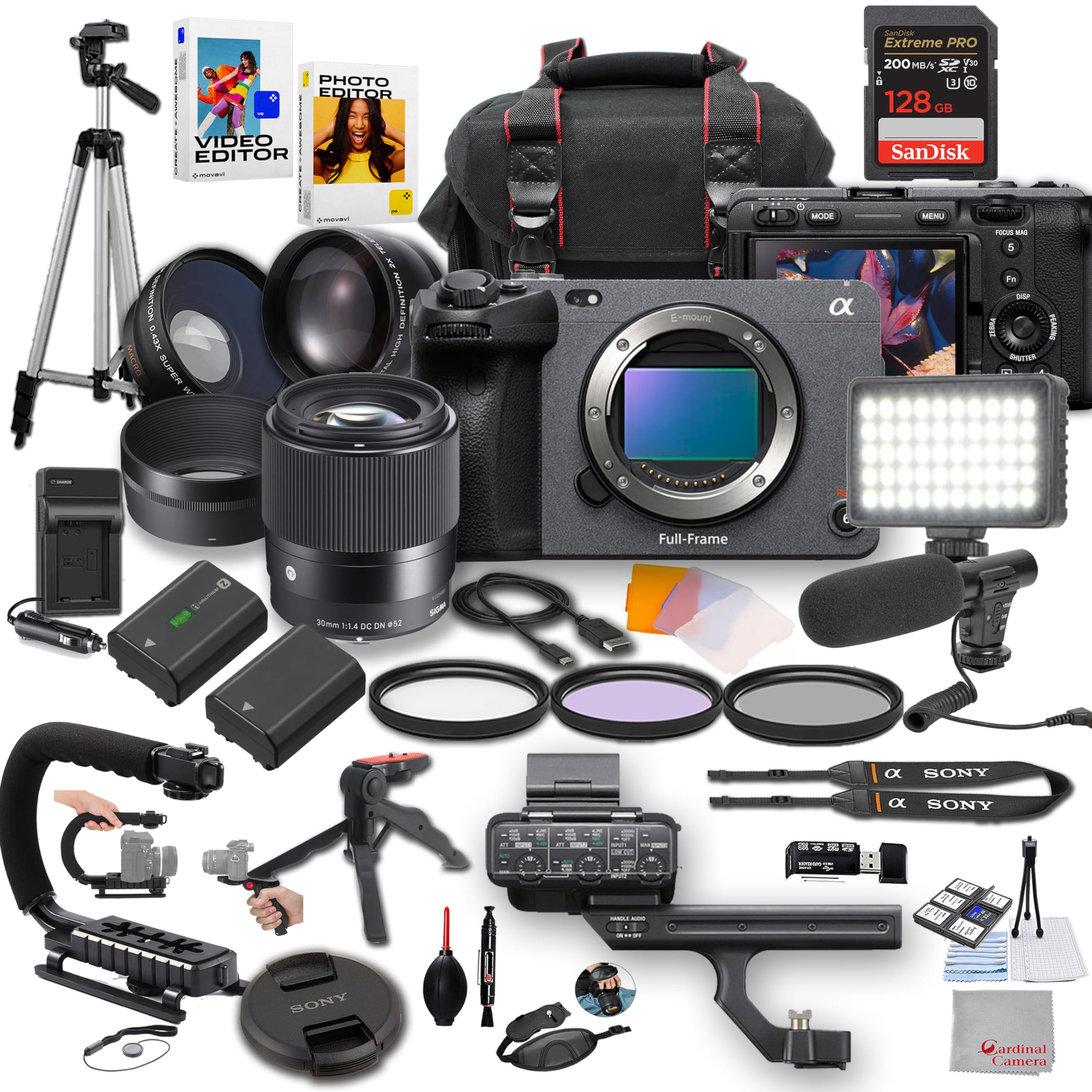 Bundle Sony FX3 Full Frame Cinema Camera with Sigma 30mm f/1.4 DC DN ...