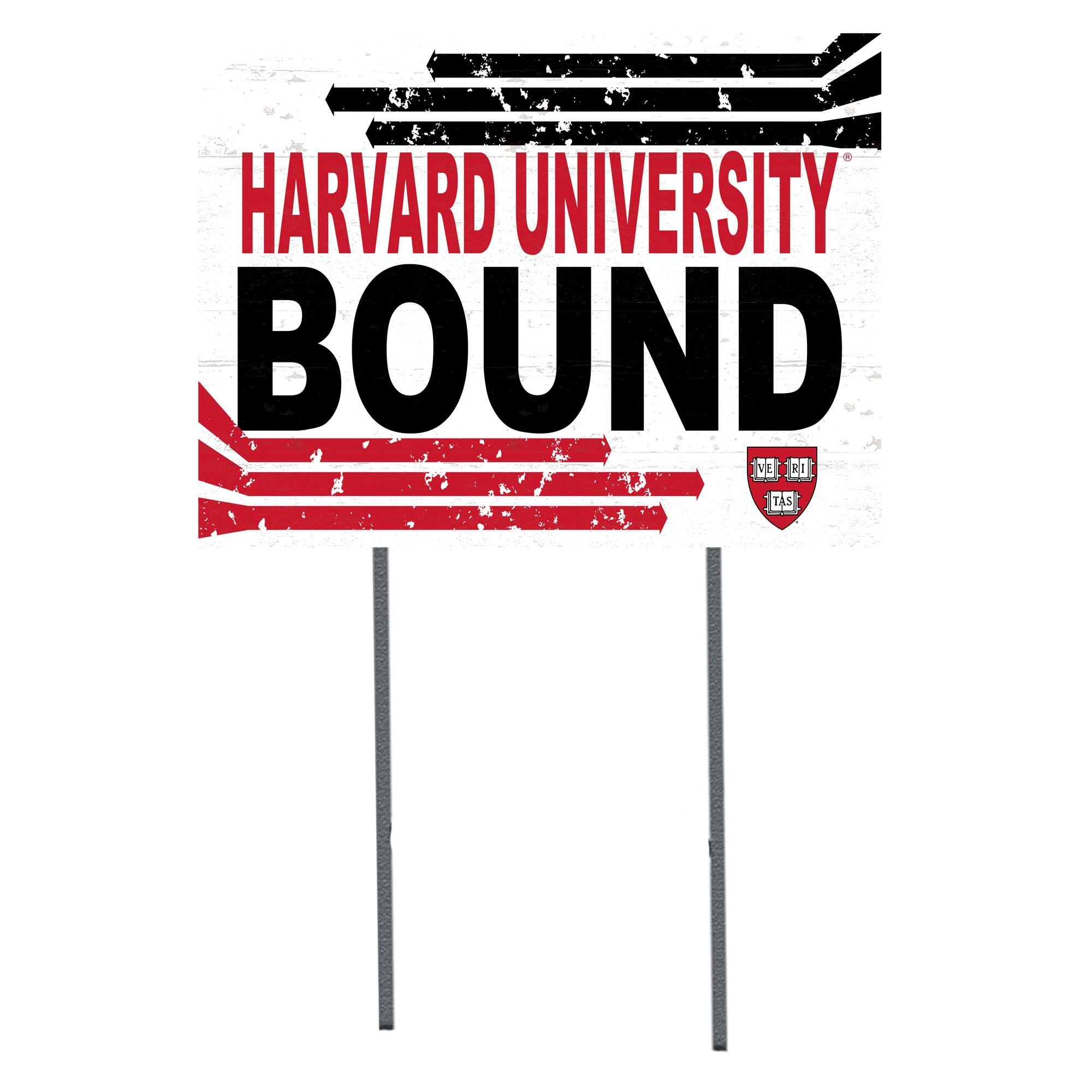 Jardine Harvard Crimson 18" x 24" Bound Yard Sign White 200047457 ...