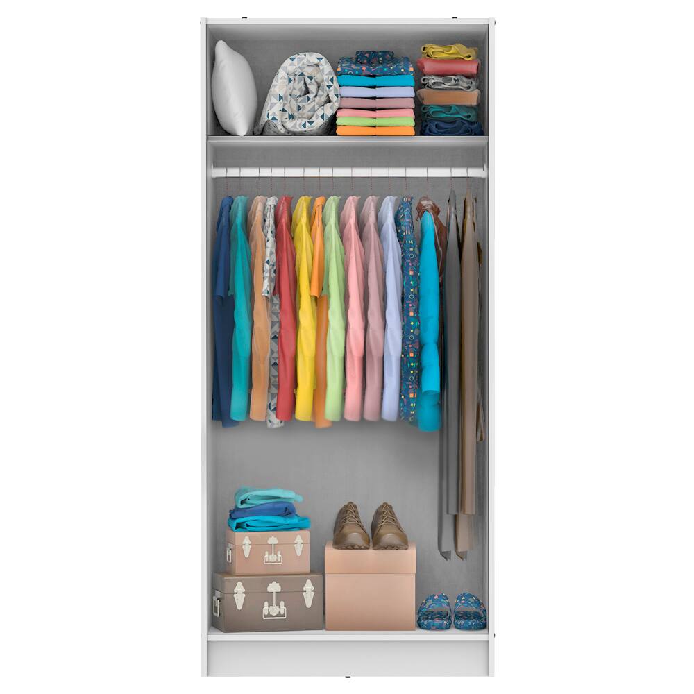 Madesa 2 Door Wardrobe Storage Cabinet with Hanging Space and Ample ...