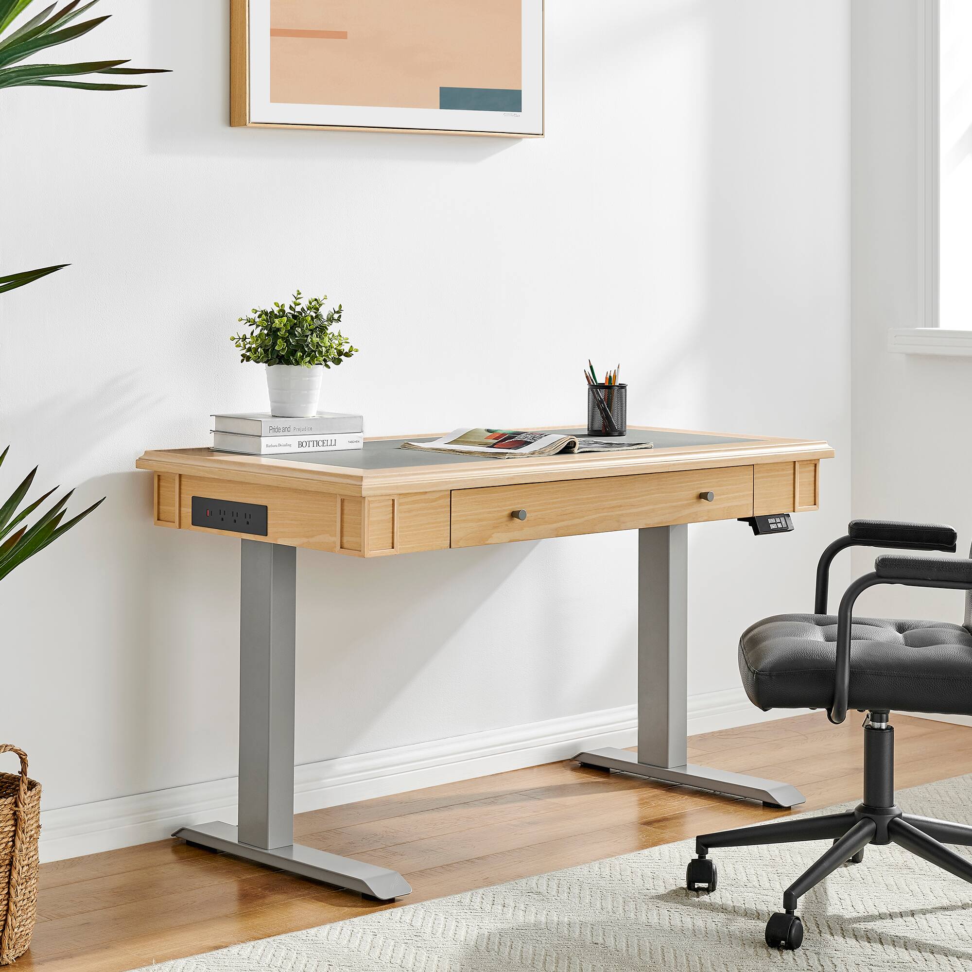 Best Buy: Koble Daneé 60" Height Adjustable Desk Oak KB-DK008-004