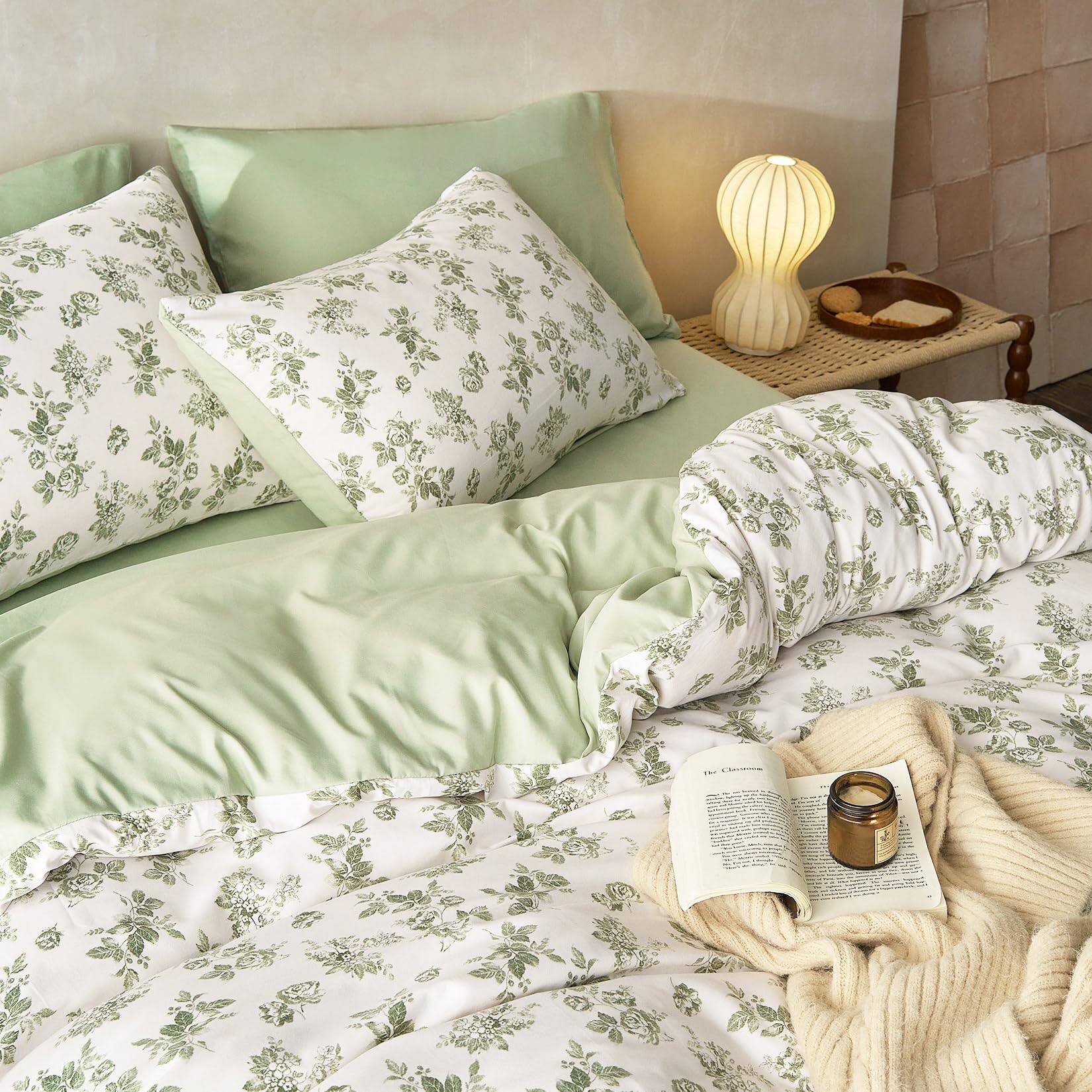 Earthley Blooms Cottagecore Comforter Set Floral Vintage Flower Shabby ...