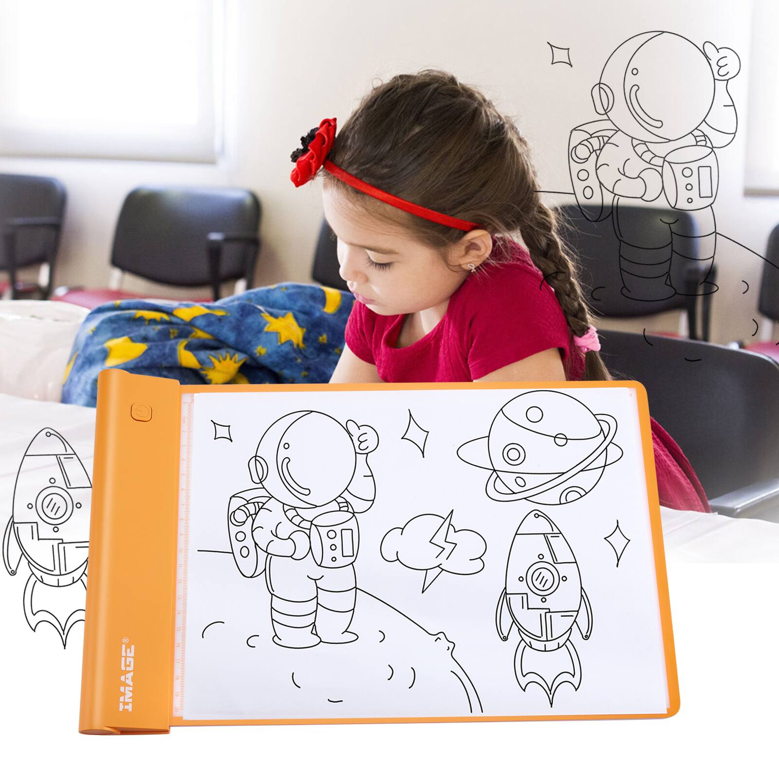 IMAGE Light Up Tracing Pad Drawing Tablet Coloring Board for Kids ...