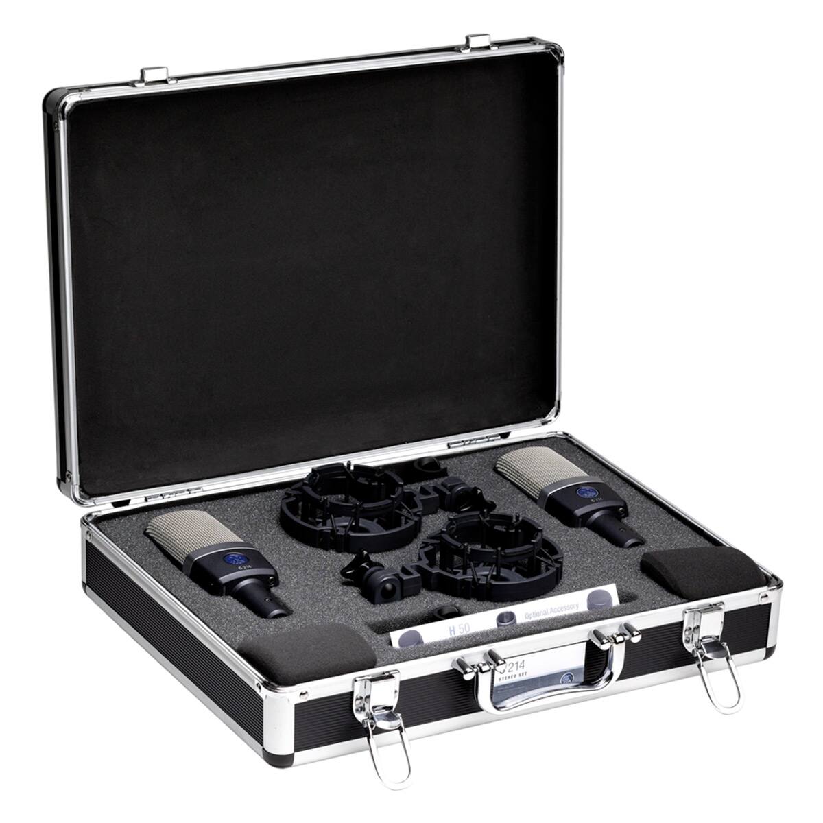 AKG C214 Matched Pair Large Diaphragm Condenser Microphones Black ...