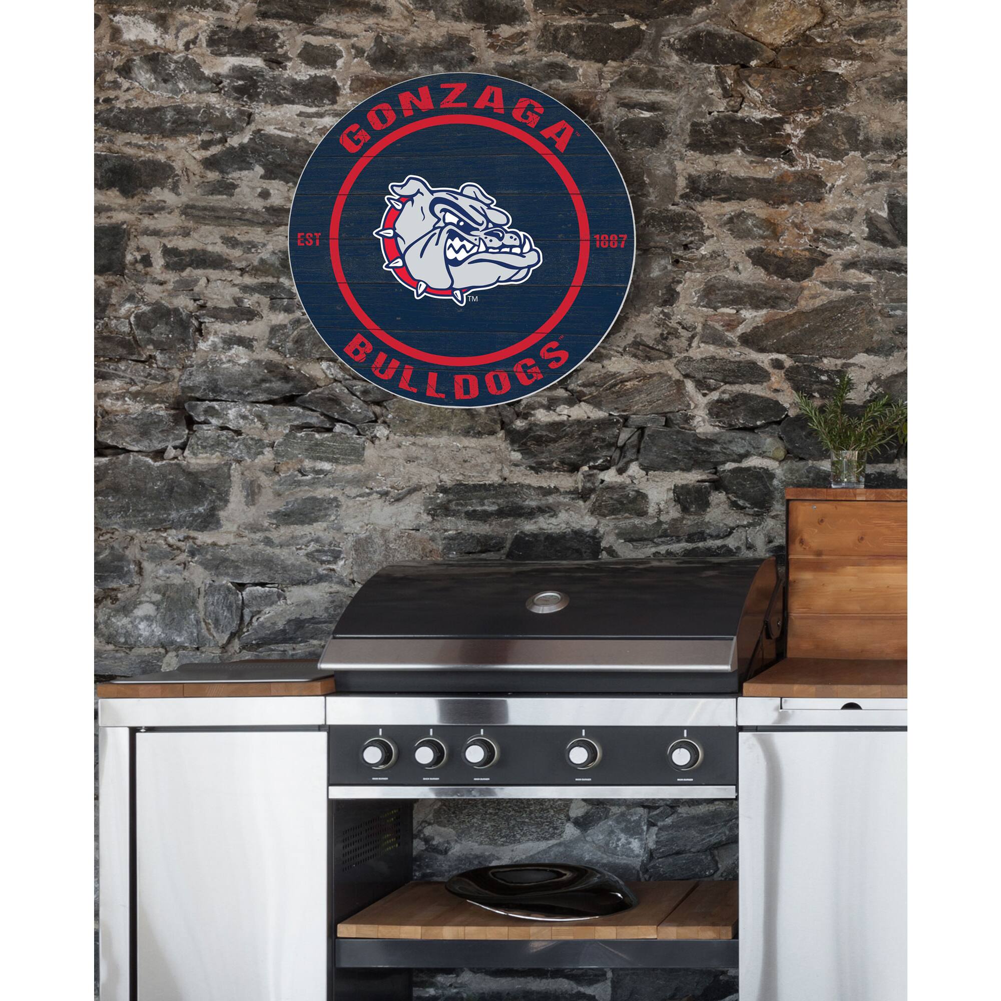 Jardine Gonzaga Bulldogs 20'' x 20'' Indoor/Outdoor Circle Sign Navy ...