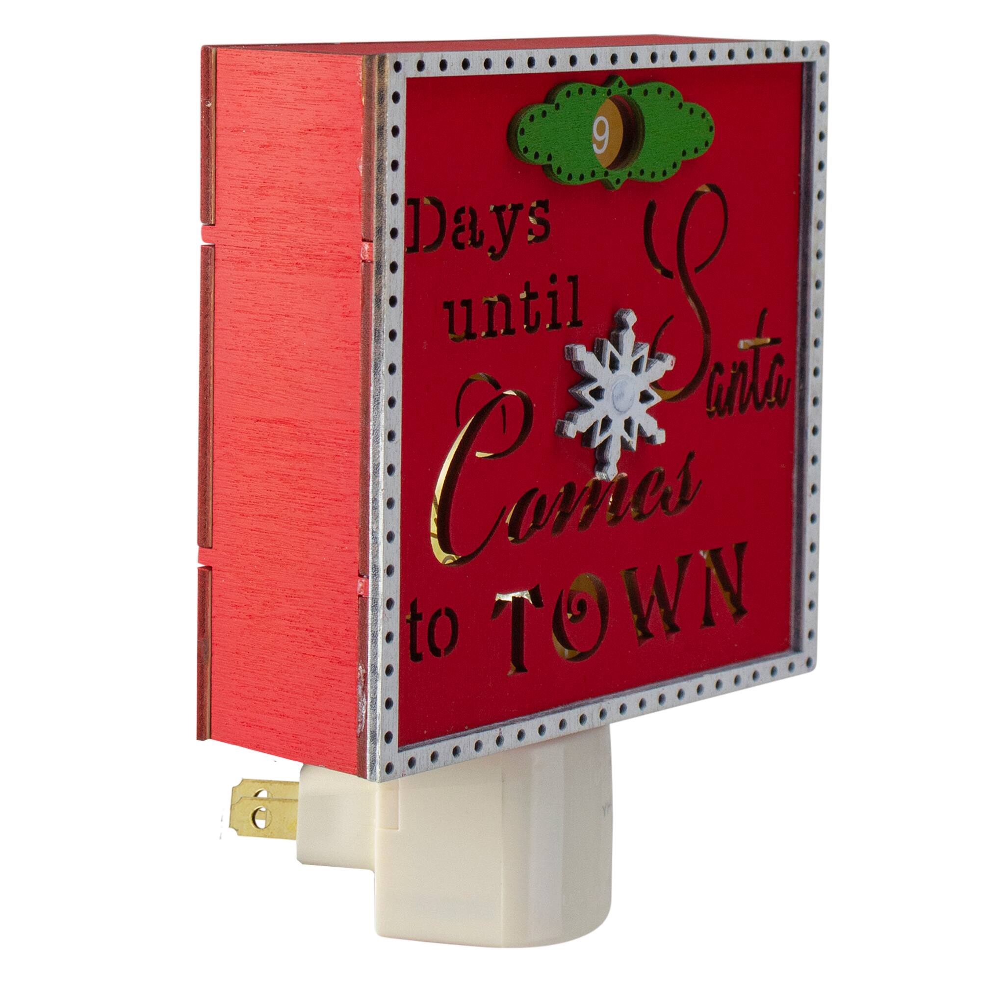 Roman Countdown to Santa Christmas Night Light 5.5" Red 33694973 - Best Buy
