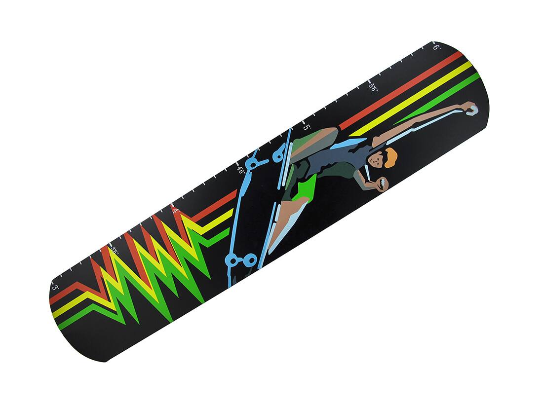 Zeckos Children`s Skateboard Growth Chart Wall Hanging Multicolored ...