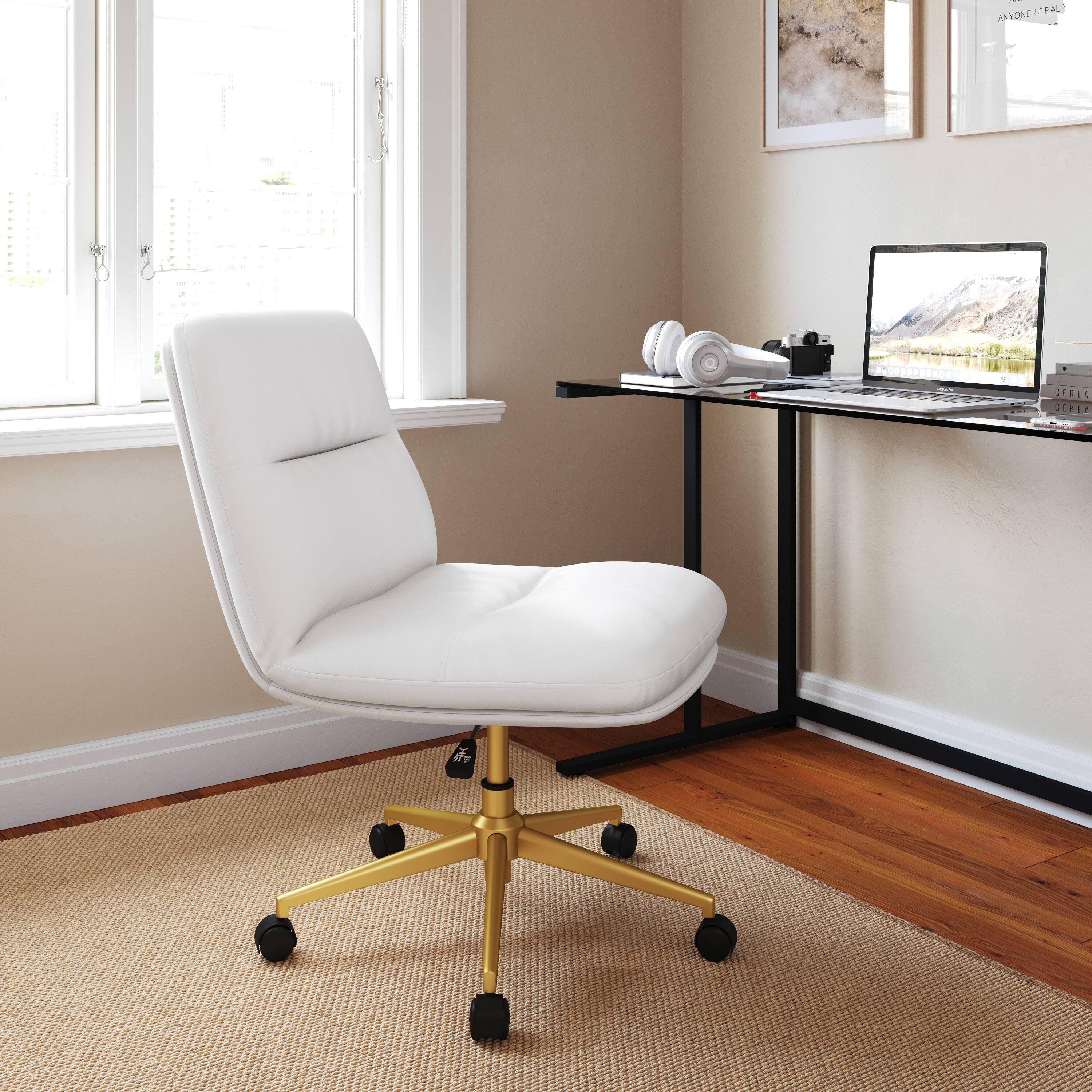 Emma + Oliver Mid Back Swivel Office Chair with Padded Upholstery ...