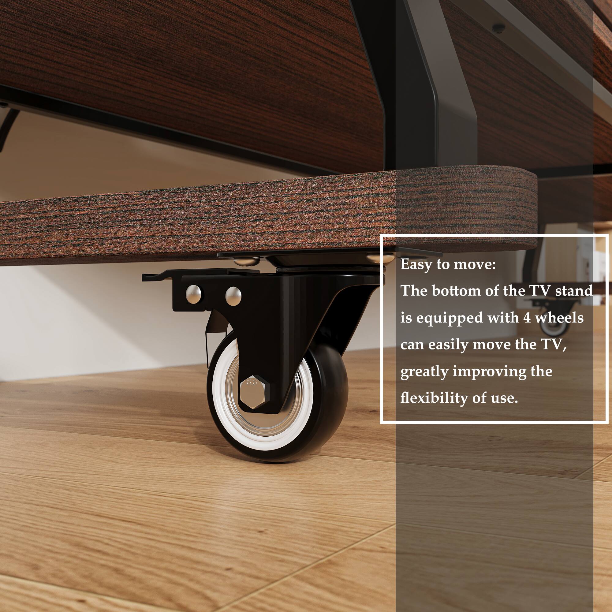 Famapy TV Stand with Mount, Supports 42 60 Inch TVs, Mobile ...