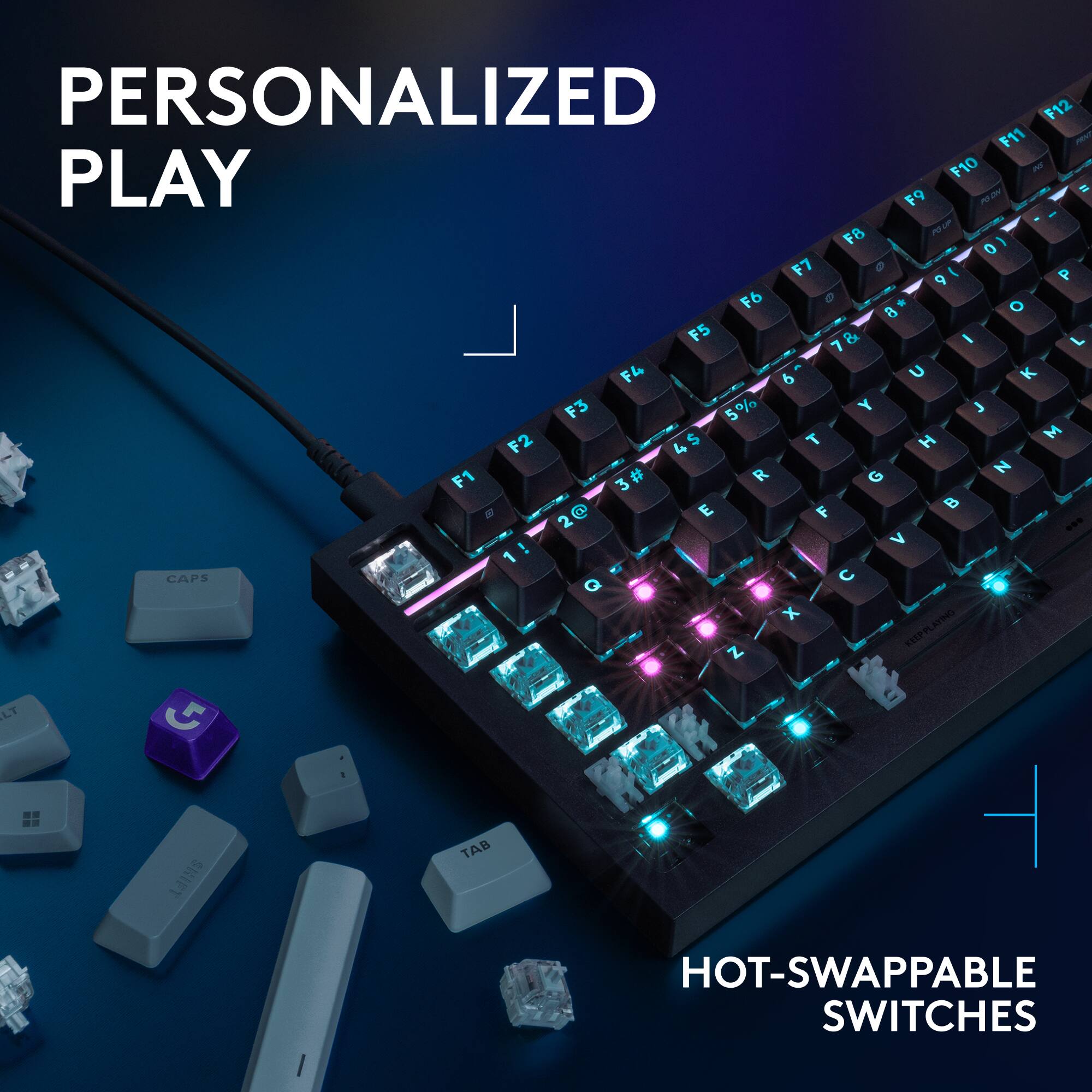 Logitech G316 X 98 Gaming Wired RGB LIGHTSYNC Keyboard with Hot ...