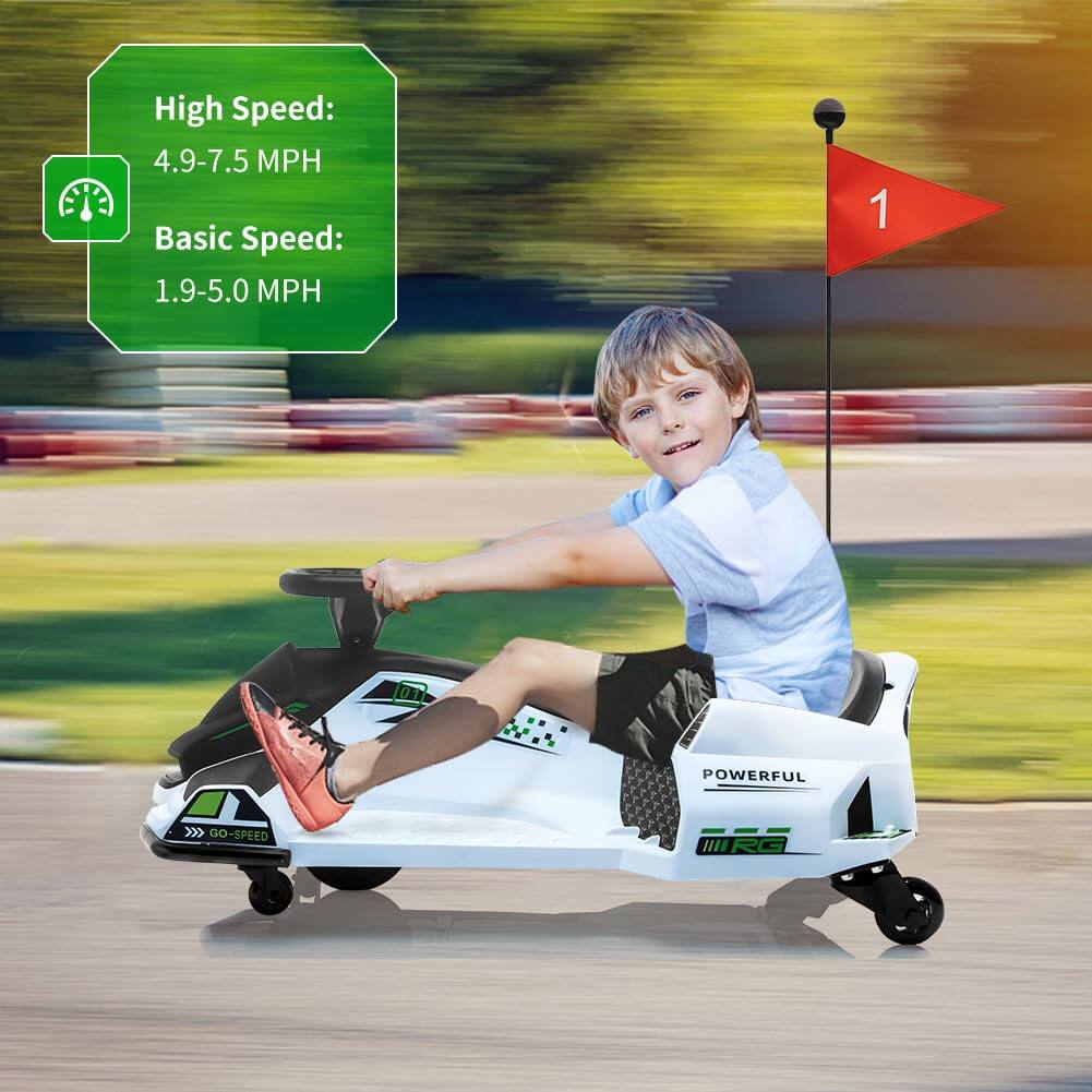GARVEE new 24V Kids Electric Ride On Drift Car Variable Speed up to 7.5 ...