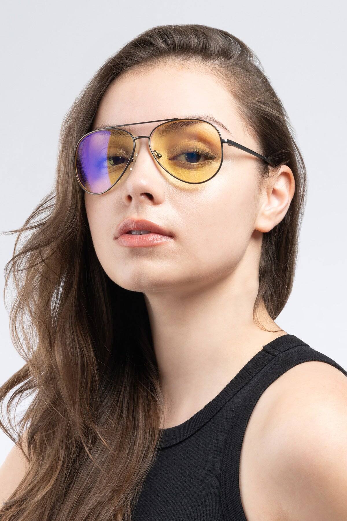 GUNNAR Computer Glasses Maverick, Amber Lens Blue Light Blocking ...