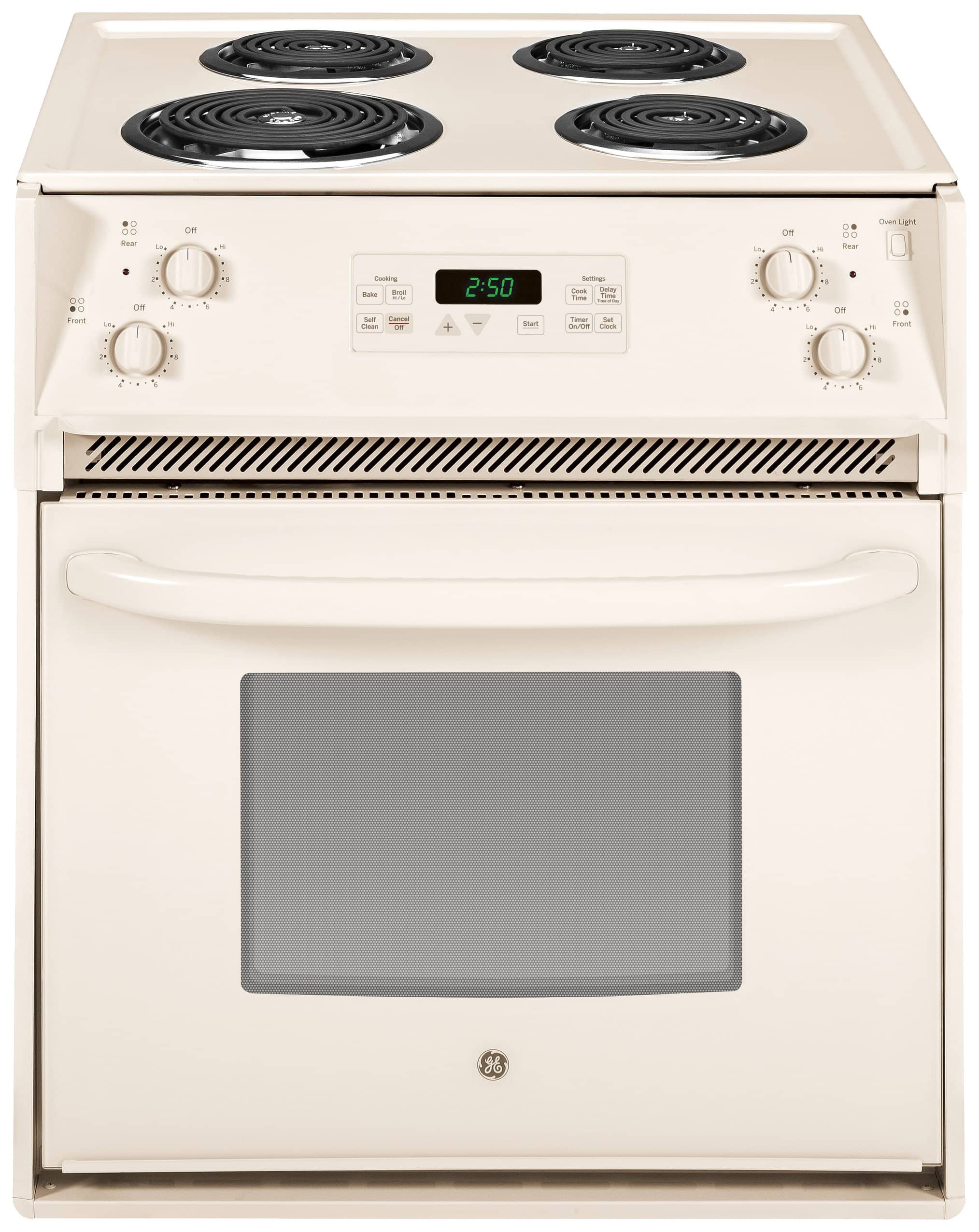 GE 27" Self Cleaning Drop In Electric Range Bisque JM250DFCC - Best Buy