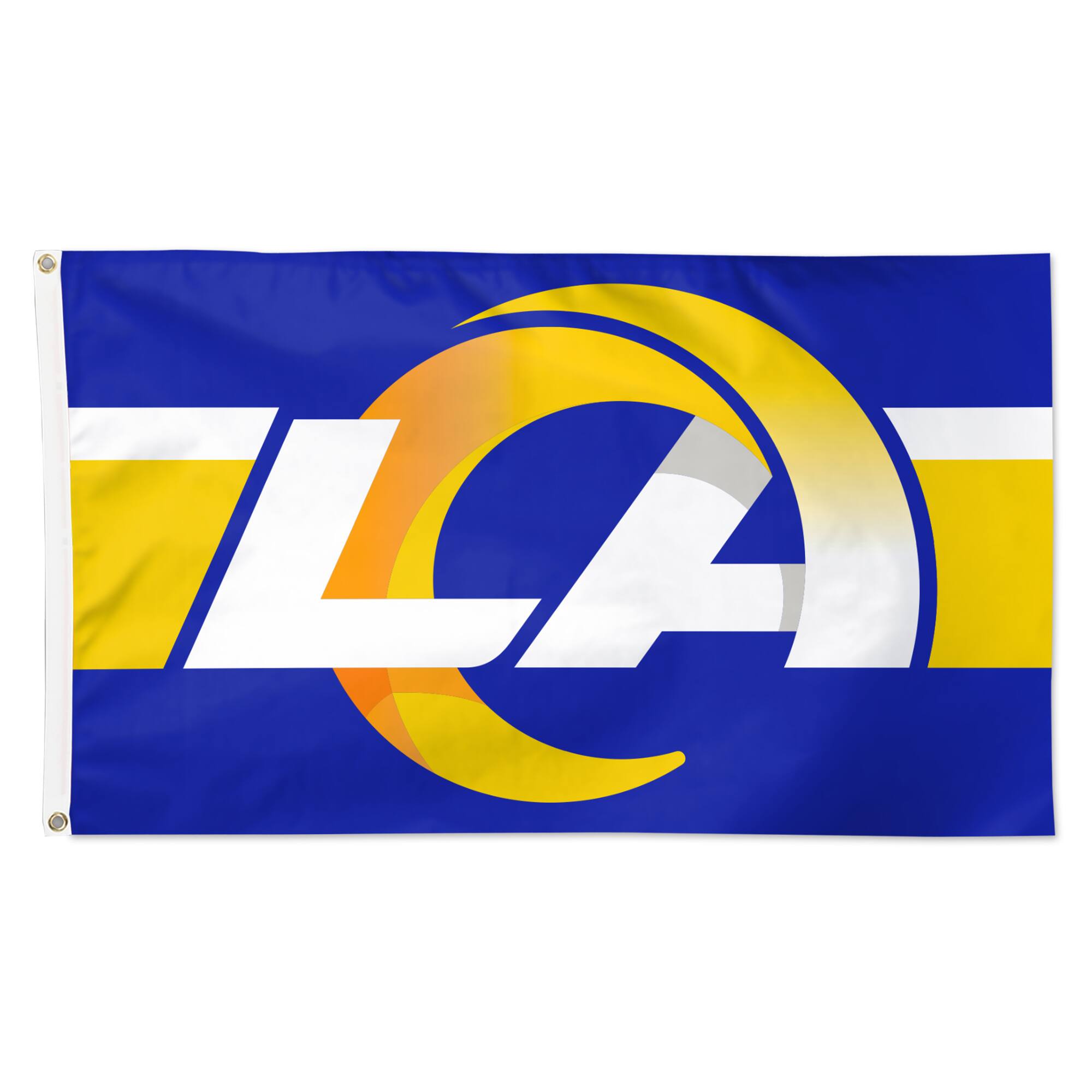 WinCraft Los Angeles Rams 3' x 5' Horizontal Stripe 1 Sided Deluxe Flag ...