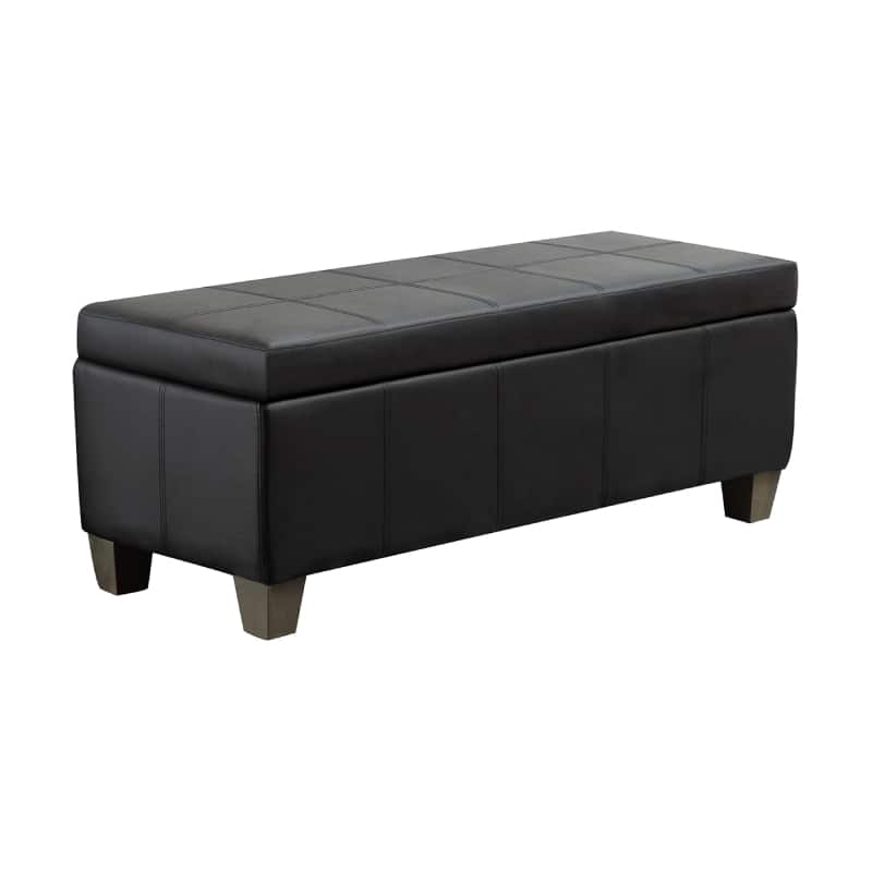 Lumina Wise - Extra Long Ottoman Storage Bench - Black LWI-OB330 - buy ...