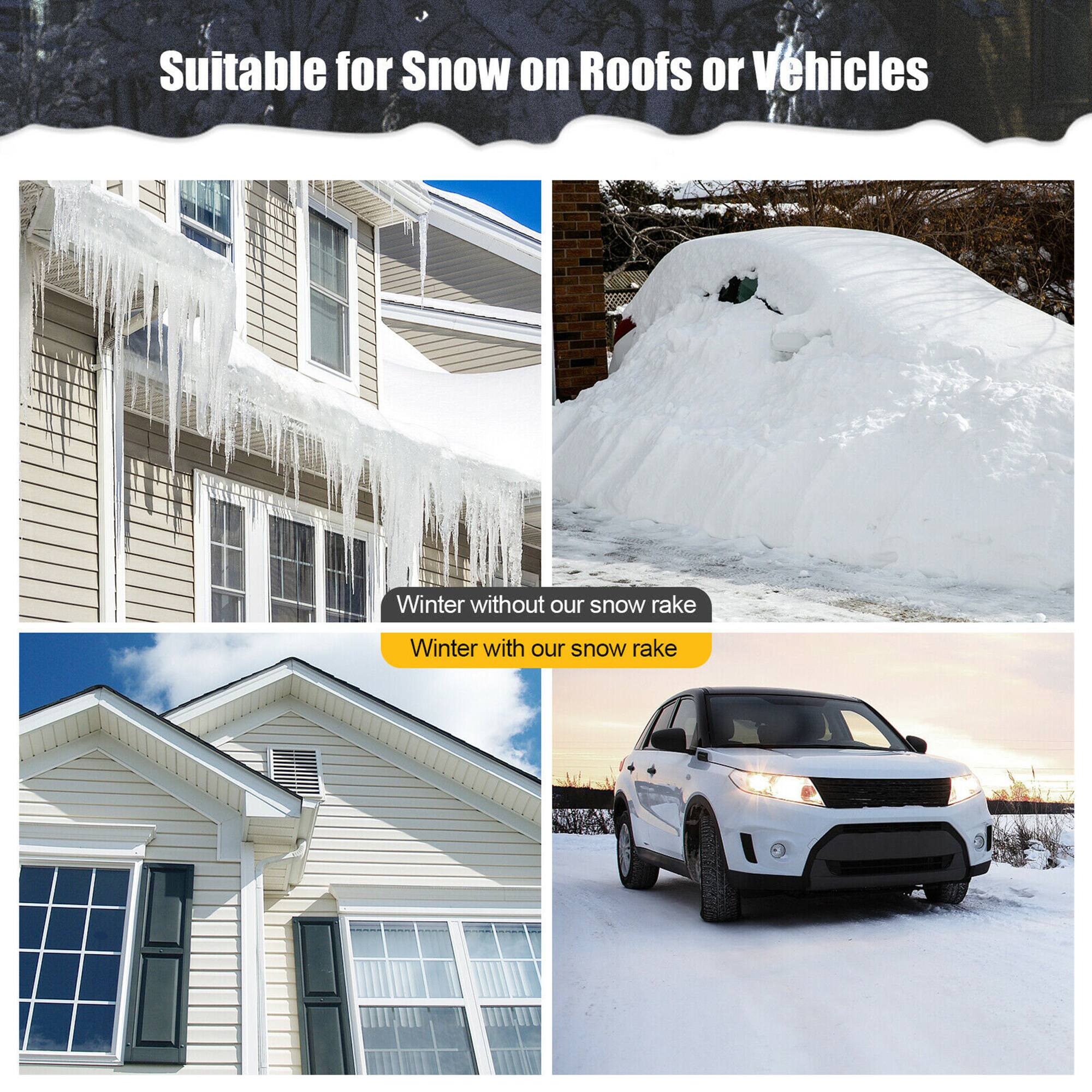 Best Buy: Costway 20FT Snow Roof Rake Reinforced Aluminum Snow Removal ...