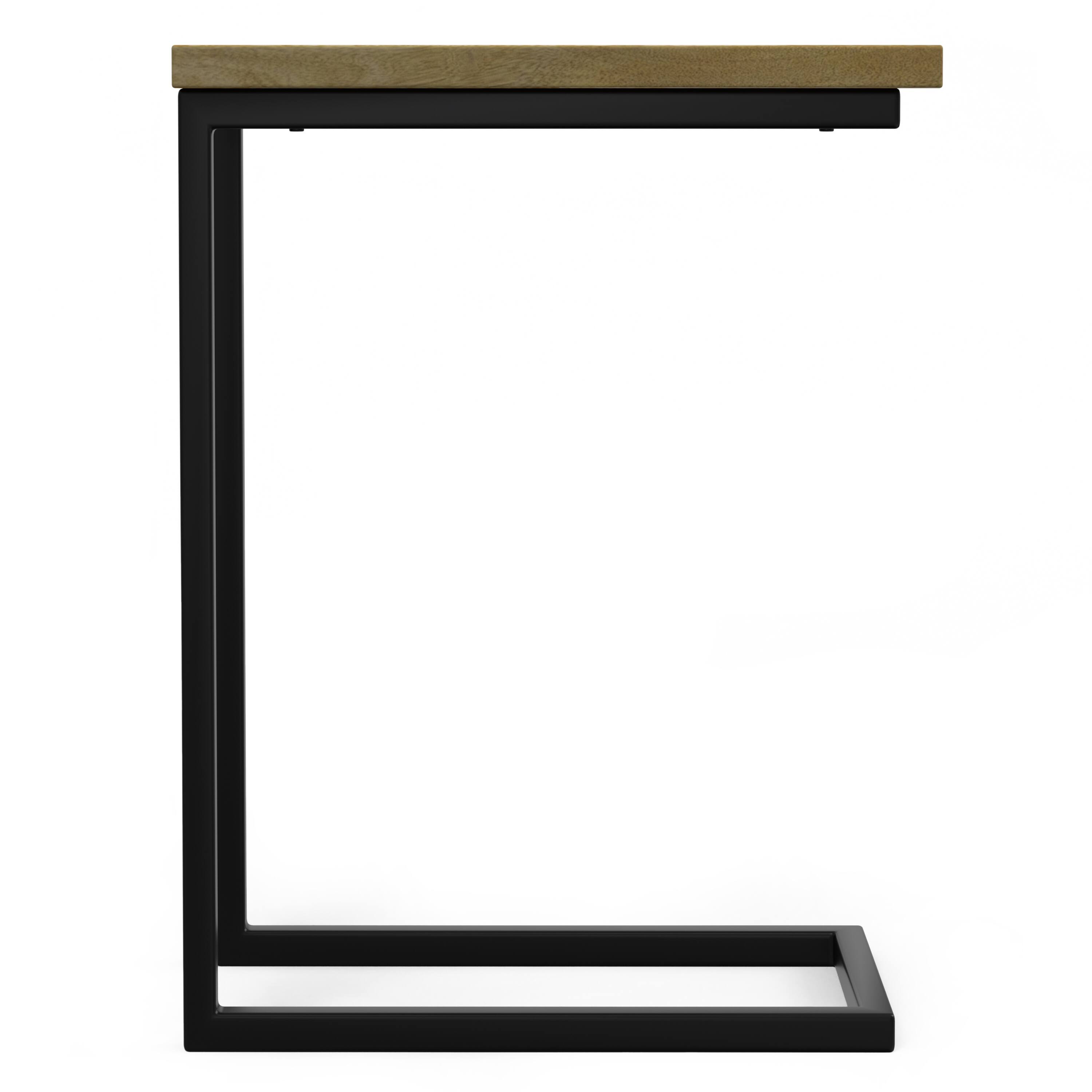 Simpli Home Skyler 18 inch Wide Solid Mango/Metal Industrial End Table ...