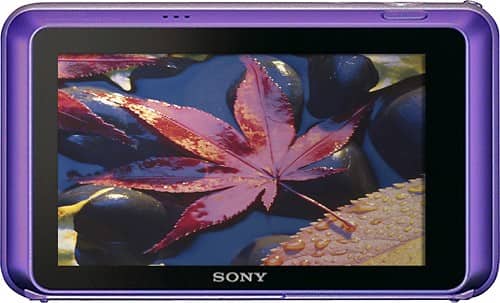 Best Buy: Sony Cyber-shot 16.1-Megapixel Digital Camera Purple DSCT110/V