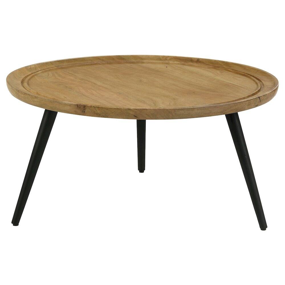 Coaster Co. of America Zoe Round Mango Wood Coffee Table Natural and ...