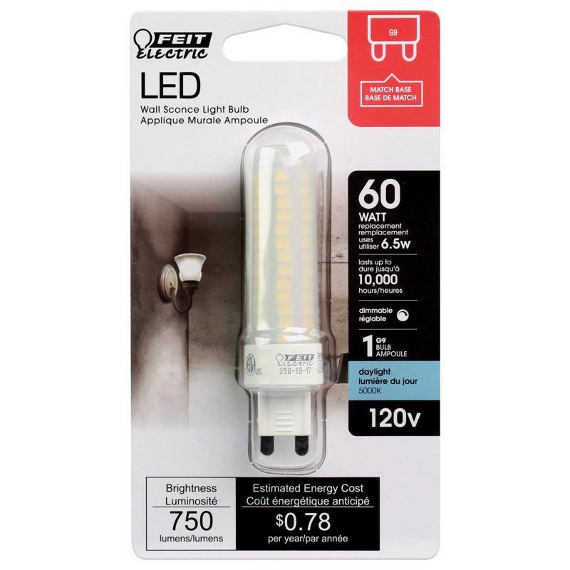 FEIT ELECTRIC T4 G9 LED Bulb Daylight 60 Watt Equivalence 1 pk ...