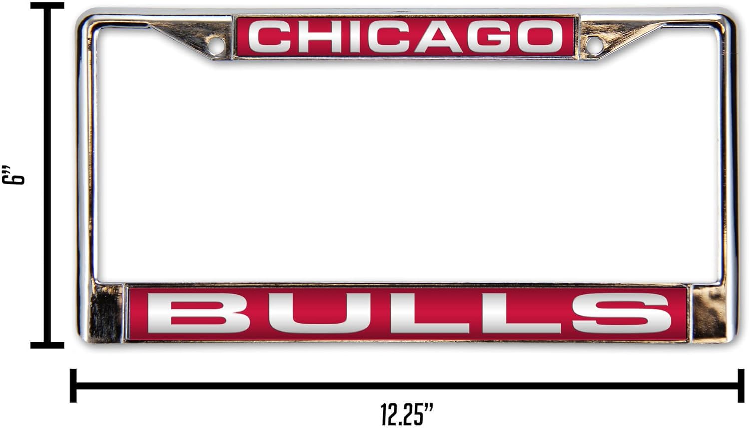 Rico Industries Chicago Bulls NBA Chrome Metal Laser Cut License Plate ...