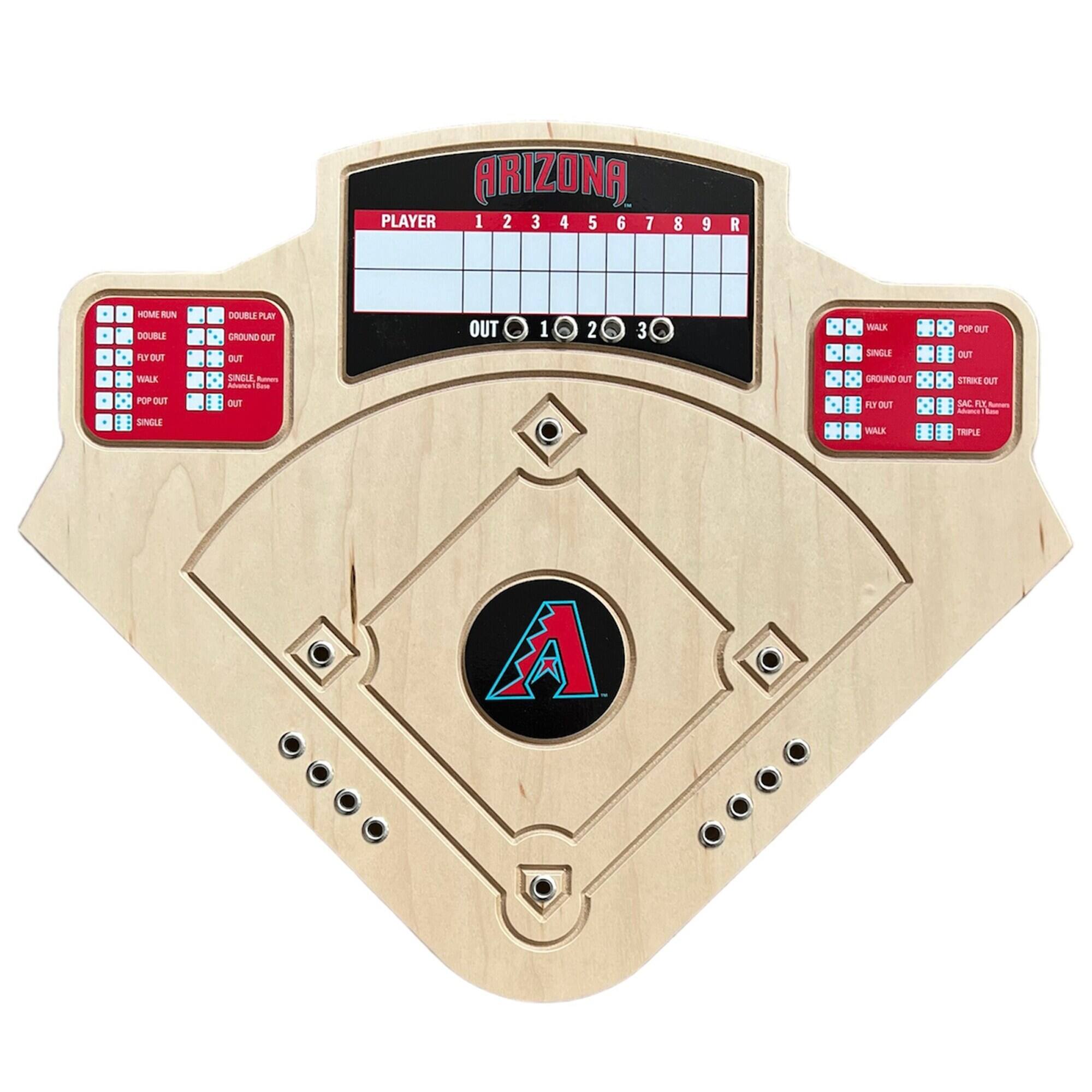 Across the Board Arizona Diamondbacks Handcrafted Wood Baseball Game ...
