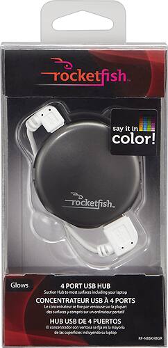 Best Buy: Rocketfish™ 4-Port USB 2.0 Hub Metal Gray RF-NBSKHBGR