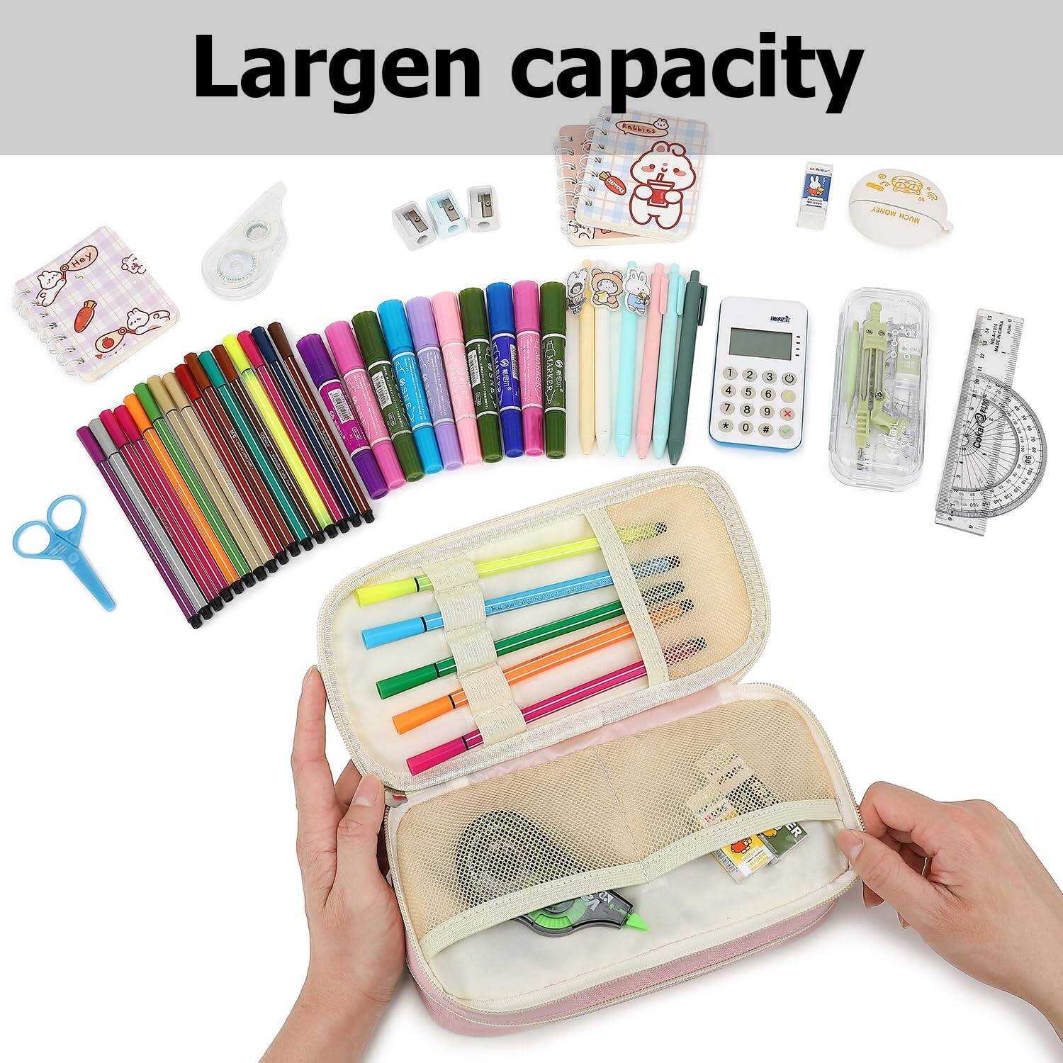 Dapper Styles Capacity Pencil Case Multi slot Pouch Durable Box Portable Office Pen Bag With ...