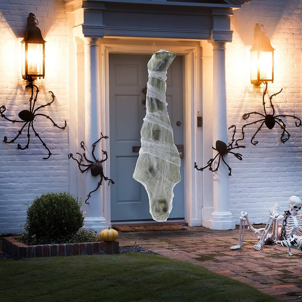 RTMB 72in Cocoon Halloween Decoration, Scary Hanging Prop for Haunted ...