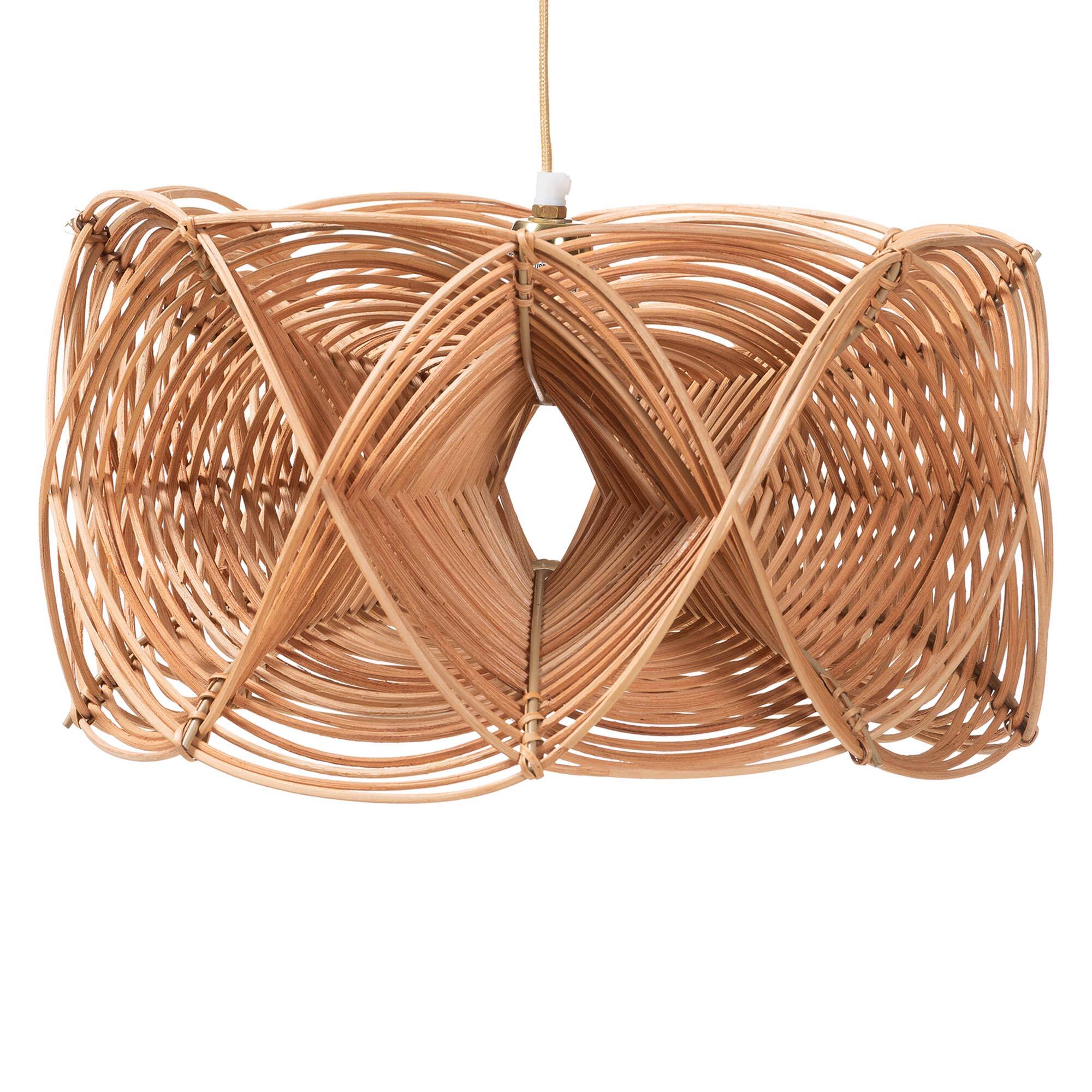 bali & pari Jeneth Natural Rattan Pendant Lampshade Coastal Boho ...