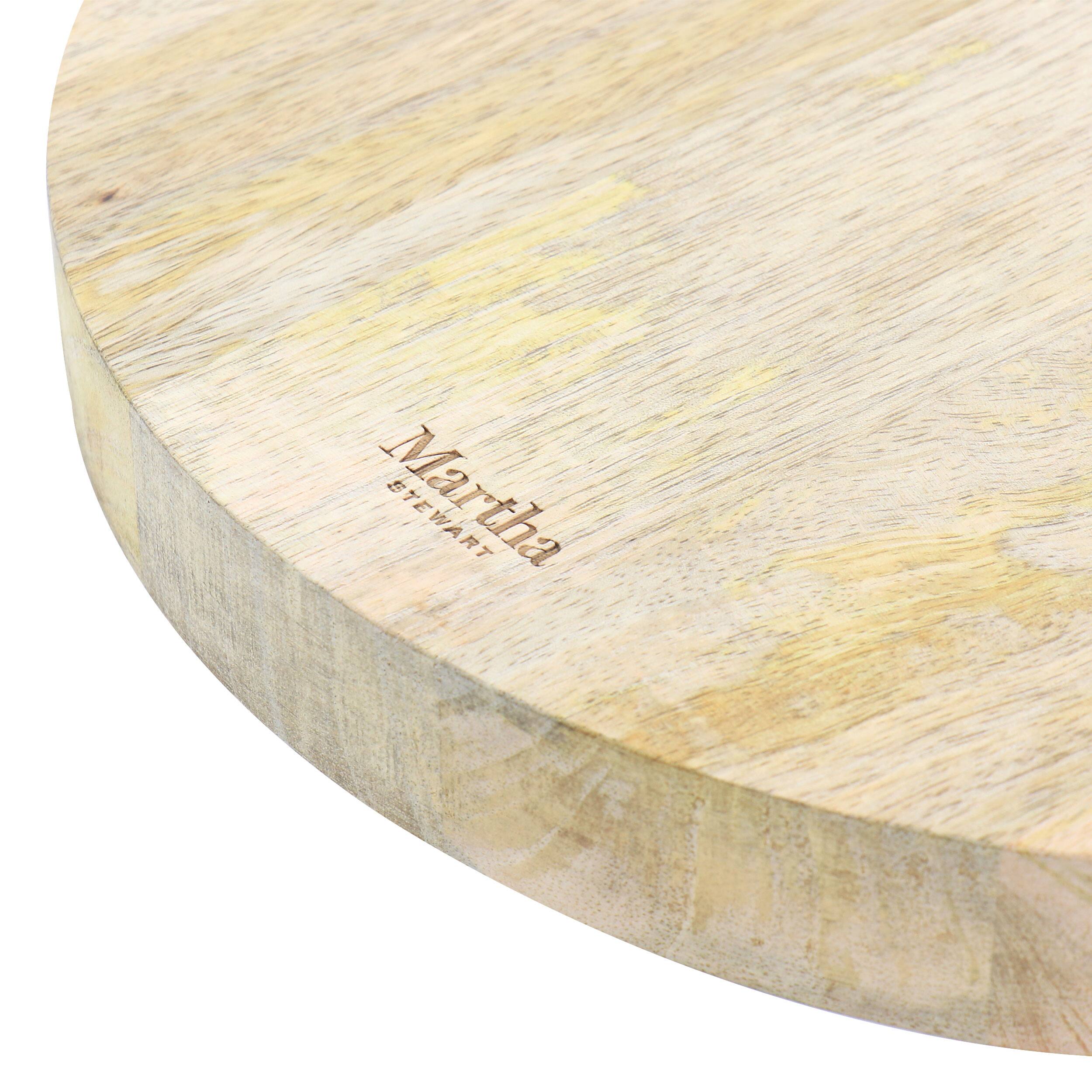 Martha Stewart Mango Wood 14" Round Charcuterie Serving Board Brown ...