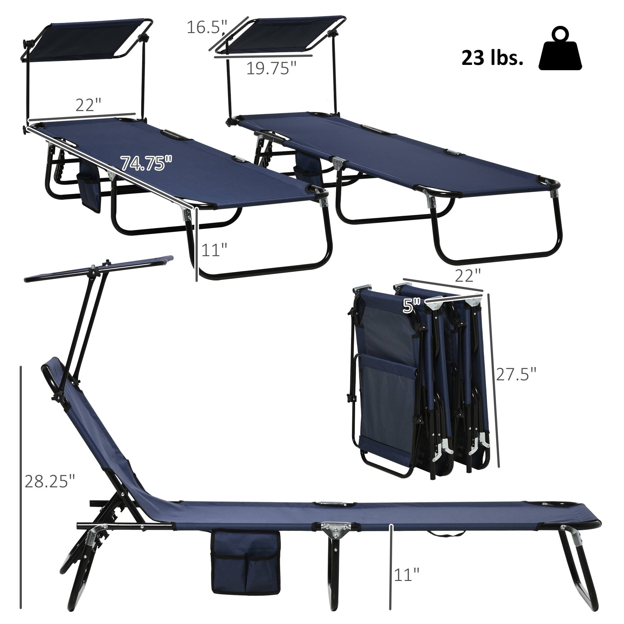 Outsunny Lounge Pool Lounge Chairs Set of 2,Outdoor Sun Tanning Chairs ...