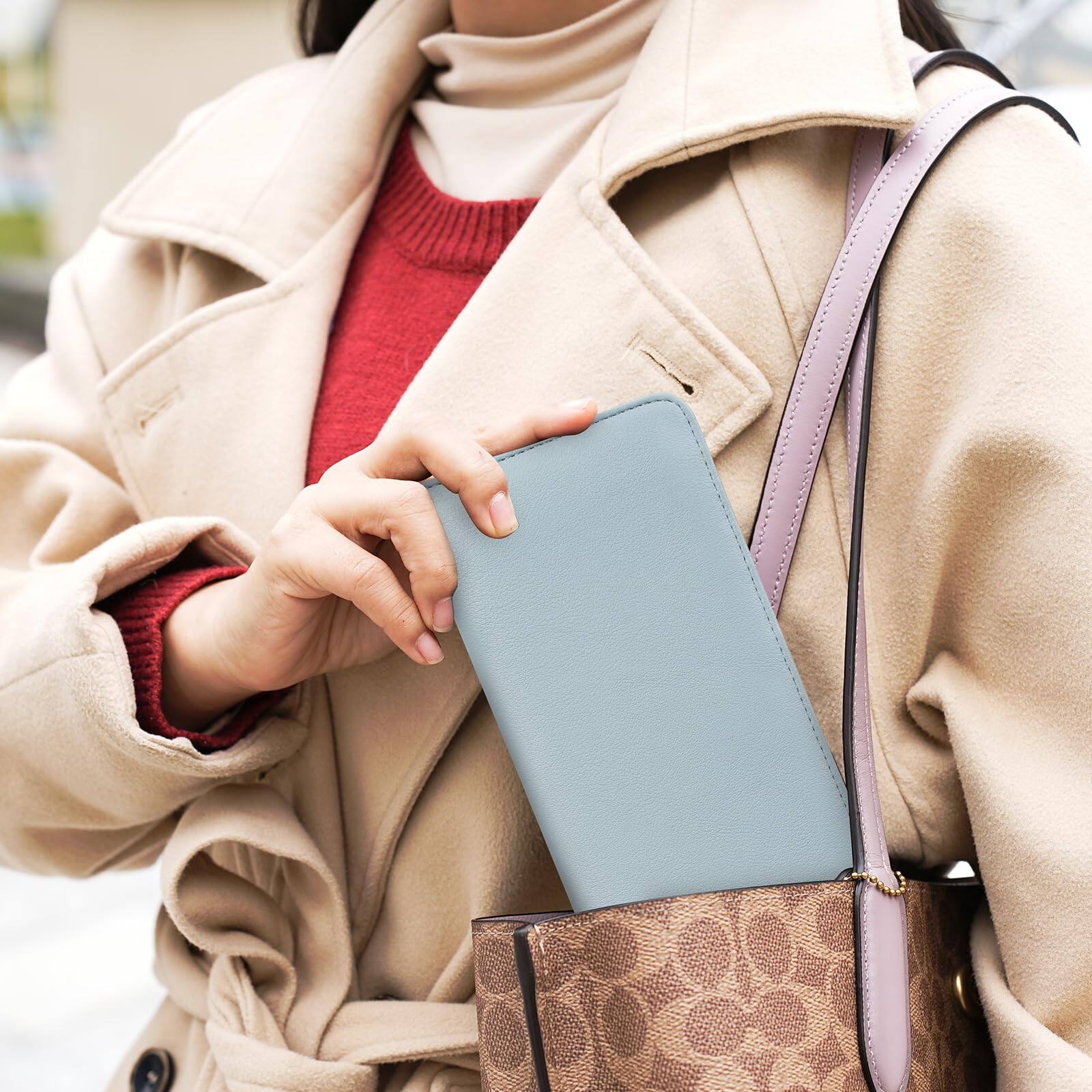 Jadie Link Wallet Women Ultra Slim Thin Leather Womens Rfid Blocking ...