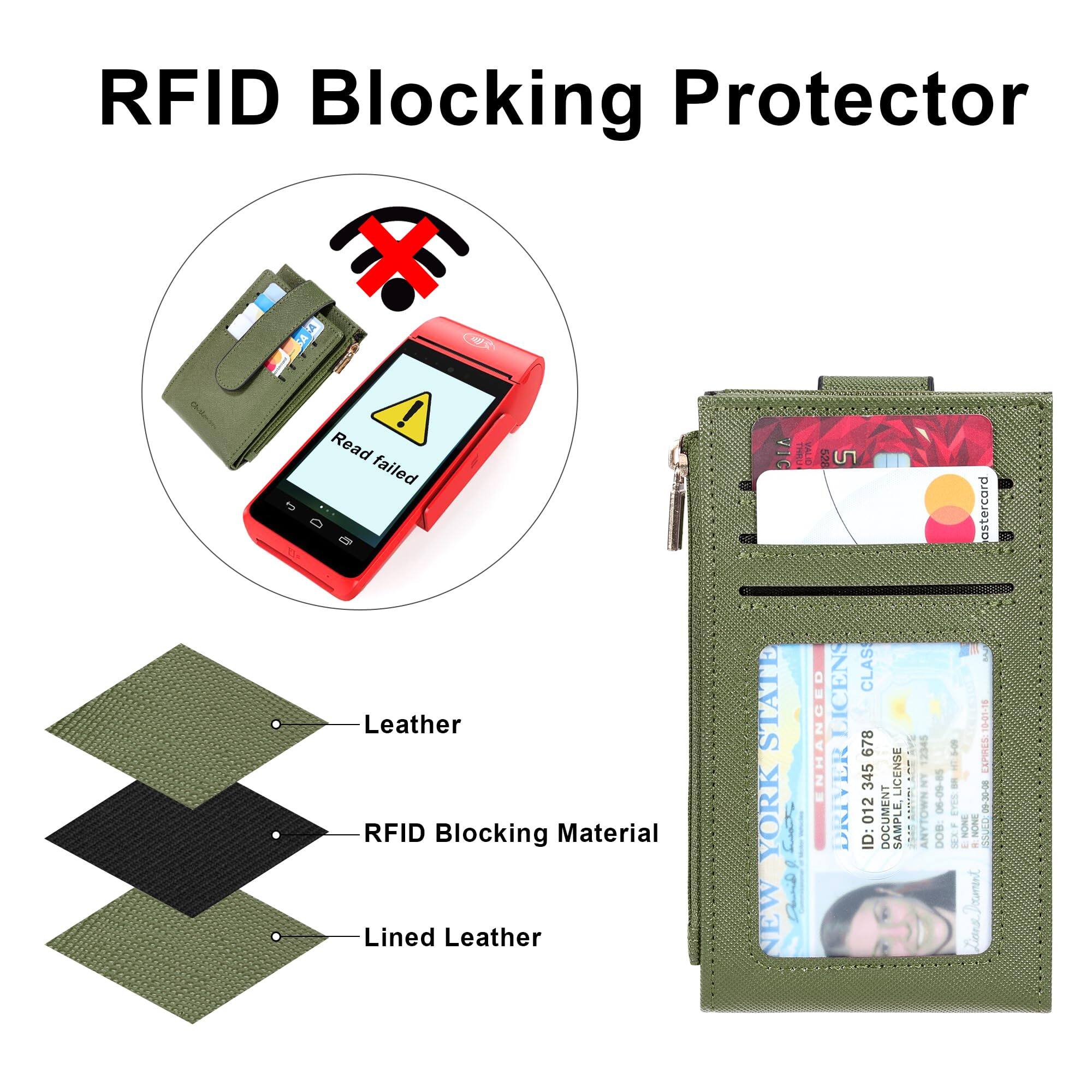 Jadie Link Womens Wallet Slim Rfid Blocking Bifold Multi Card Case ...