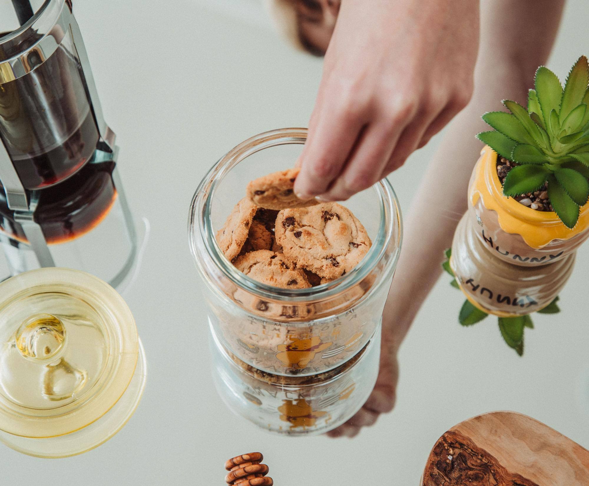 Disney Winnie the Pooh Glass Snack Jar Container With Lid | 6 Inches ...