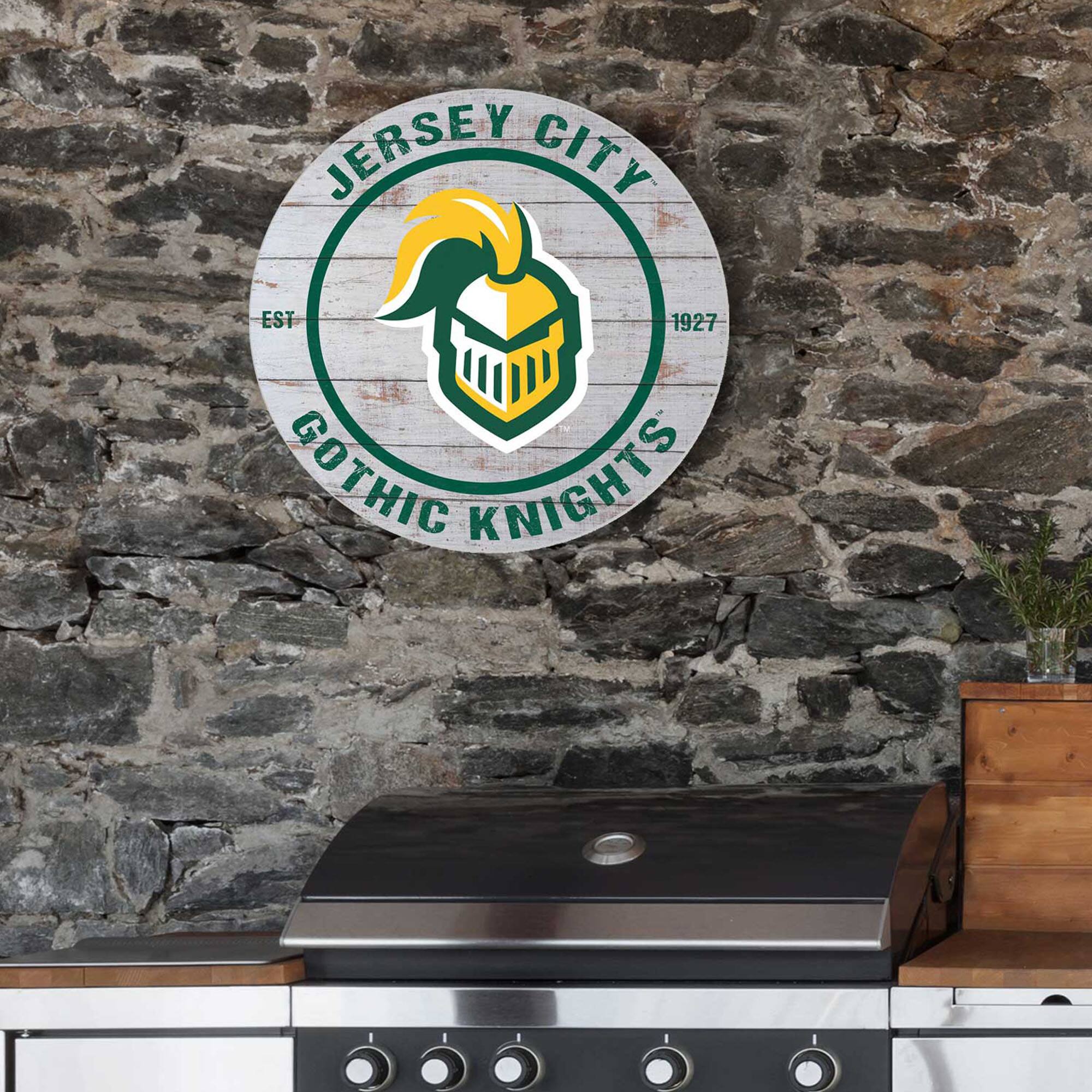 Jardine New Jersey City Gothic Knights 20'' Indoor/Outdoor Weathered ...