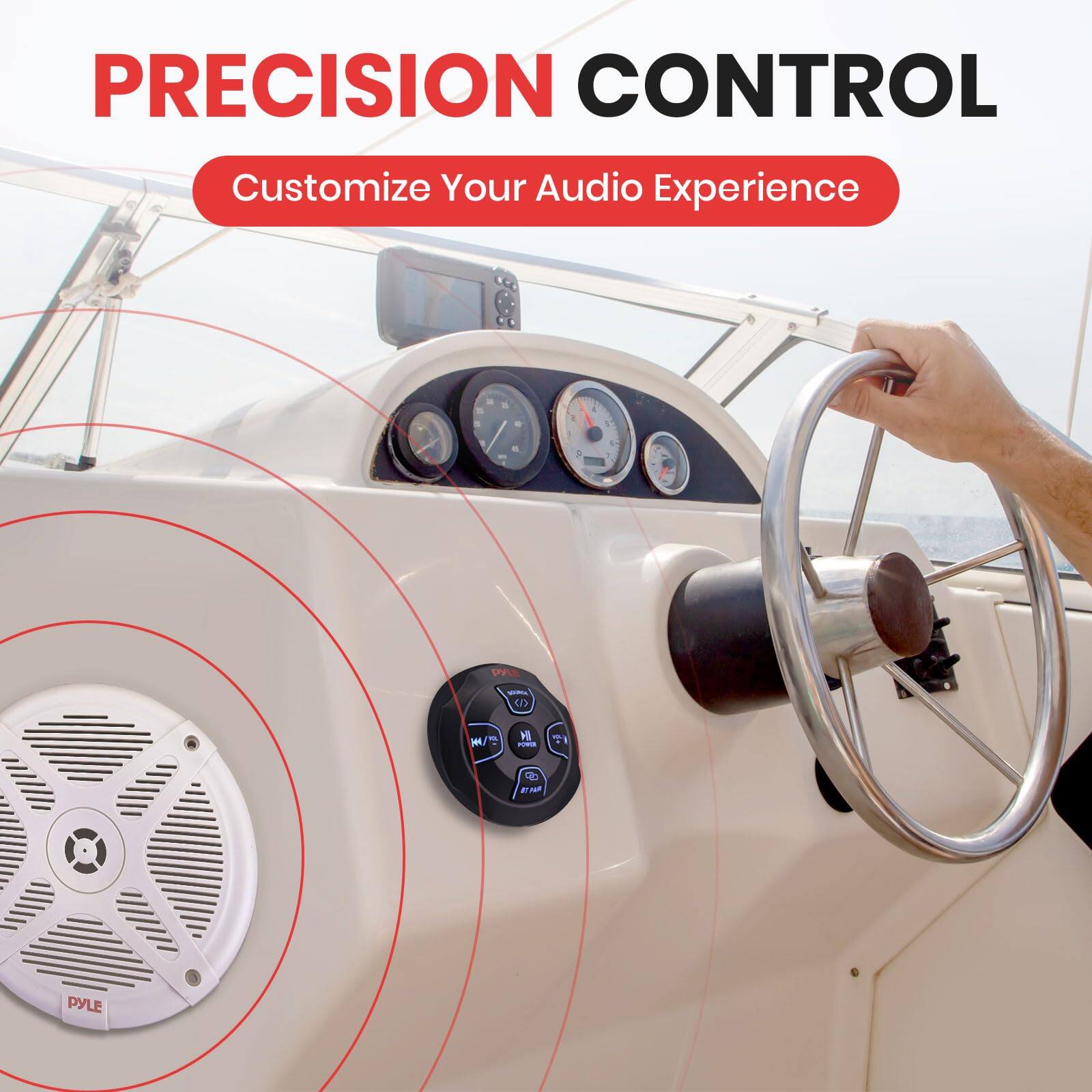 Pyle Marine Bluetooth Receiver Speaker Kit Black PLMRKT8WMIC - Best Buy