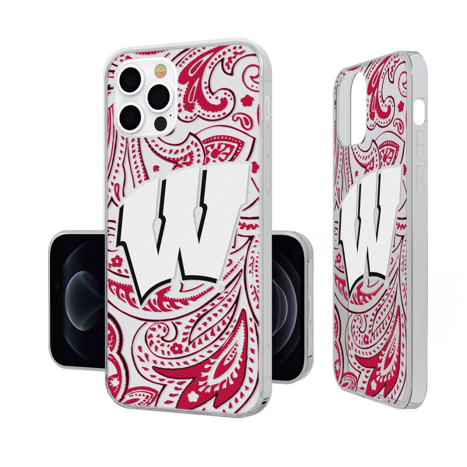 Keyscaper NCAA Wisconsin Badgers iPhone Paisley Design Clear Case 12 ...