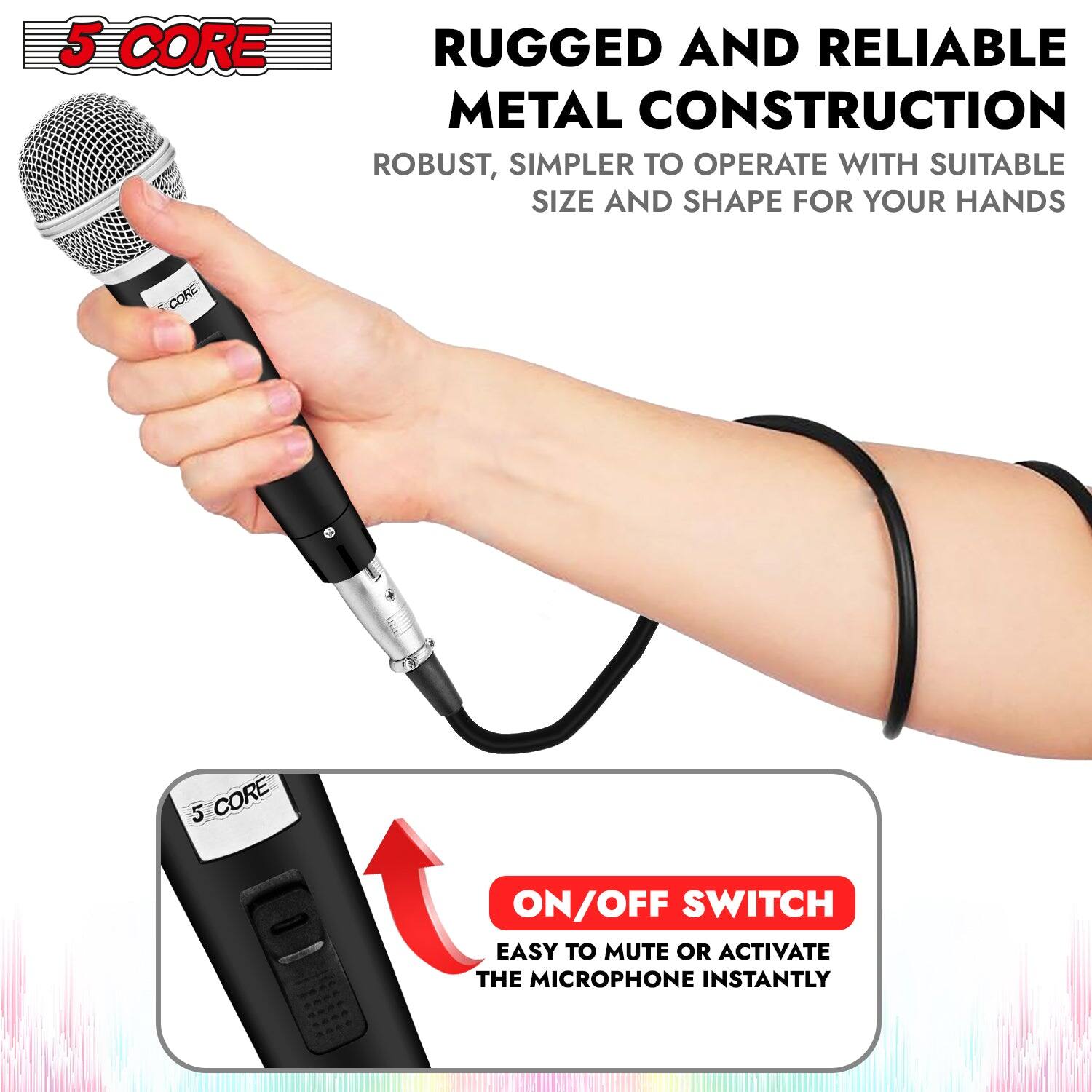 5 CORE XLR Microphone Dynamic Mic Karaoke Singing Studio Mics Handheld PM 18 PM 18 - Best Buy