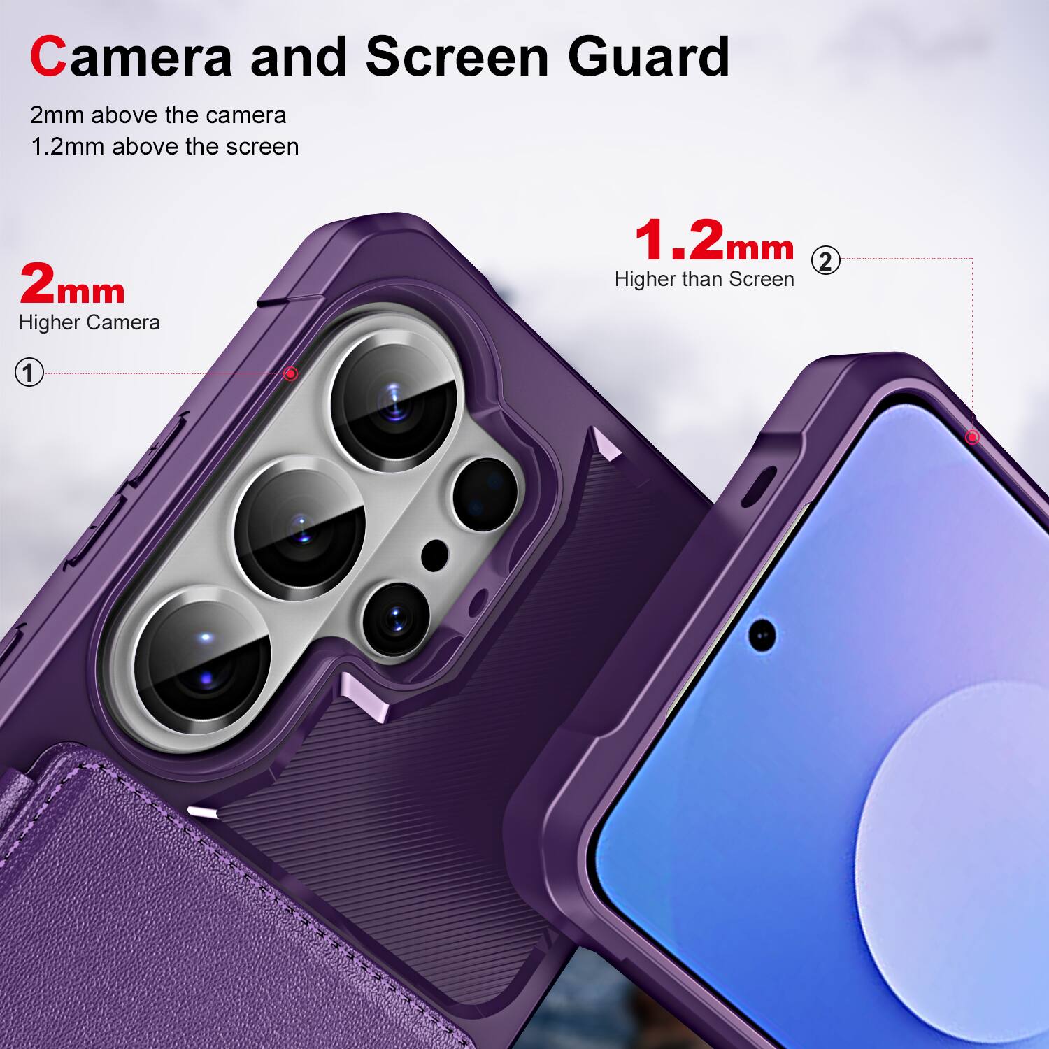 Dteck For Samsung Galaxy S26 Ultra Wallet Case, Shockproof Rugged PC+ ...