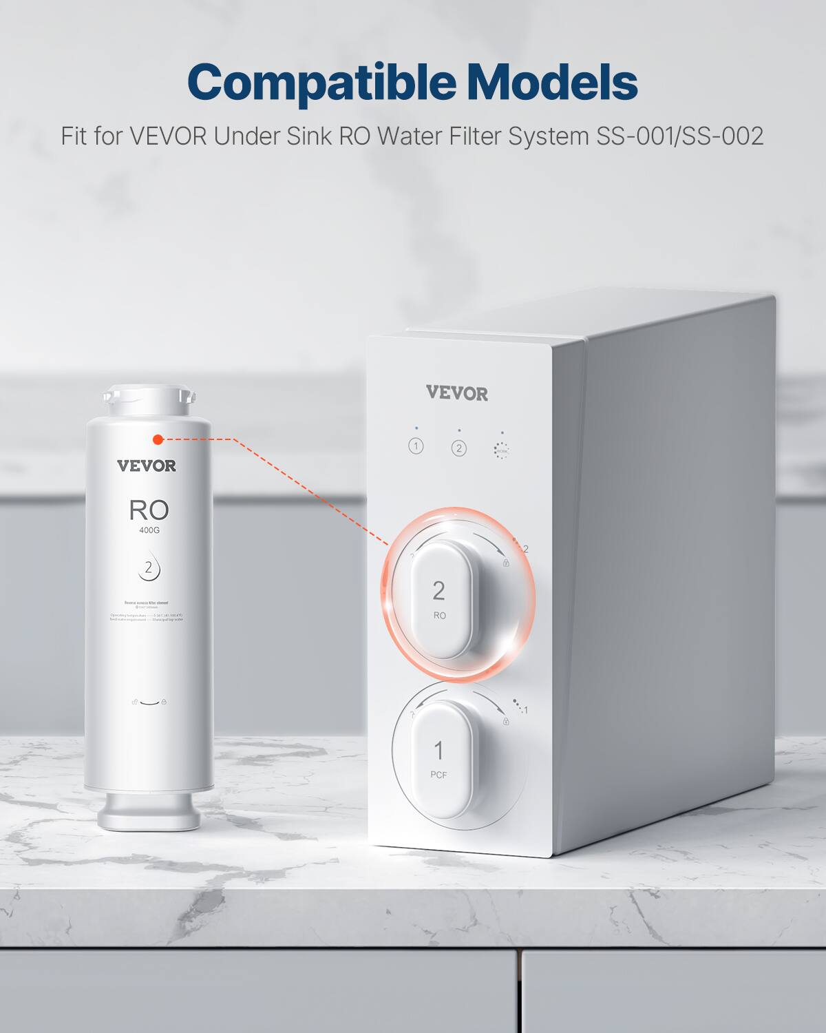 VEVOR Reverse Osmosis System, 400 GPD 9 stage Reverse Osmosis Water ...