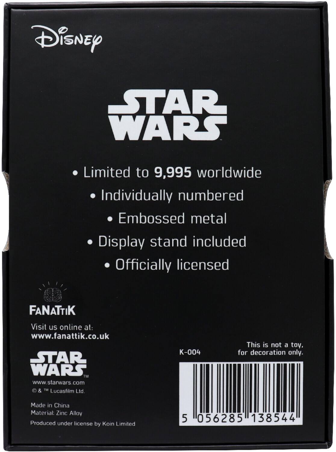 PopMarket Star Wars Limited Edition Ingot Darth Vader COLLECTIBLES ...